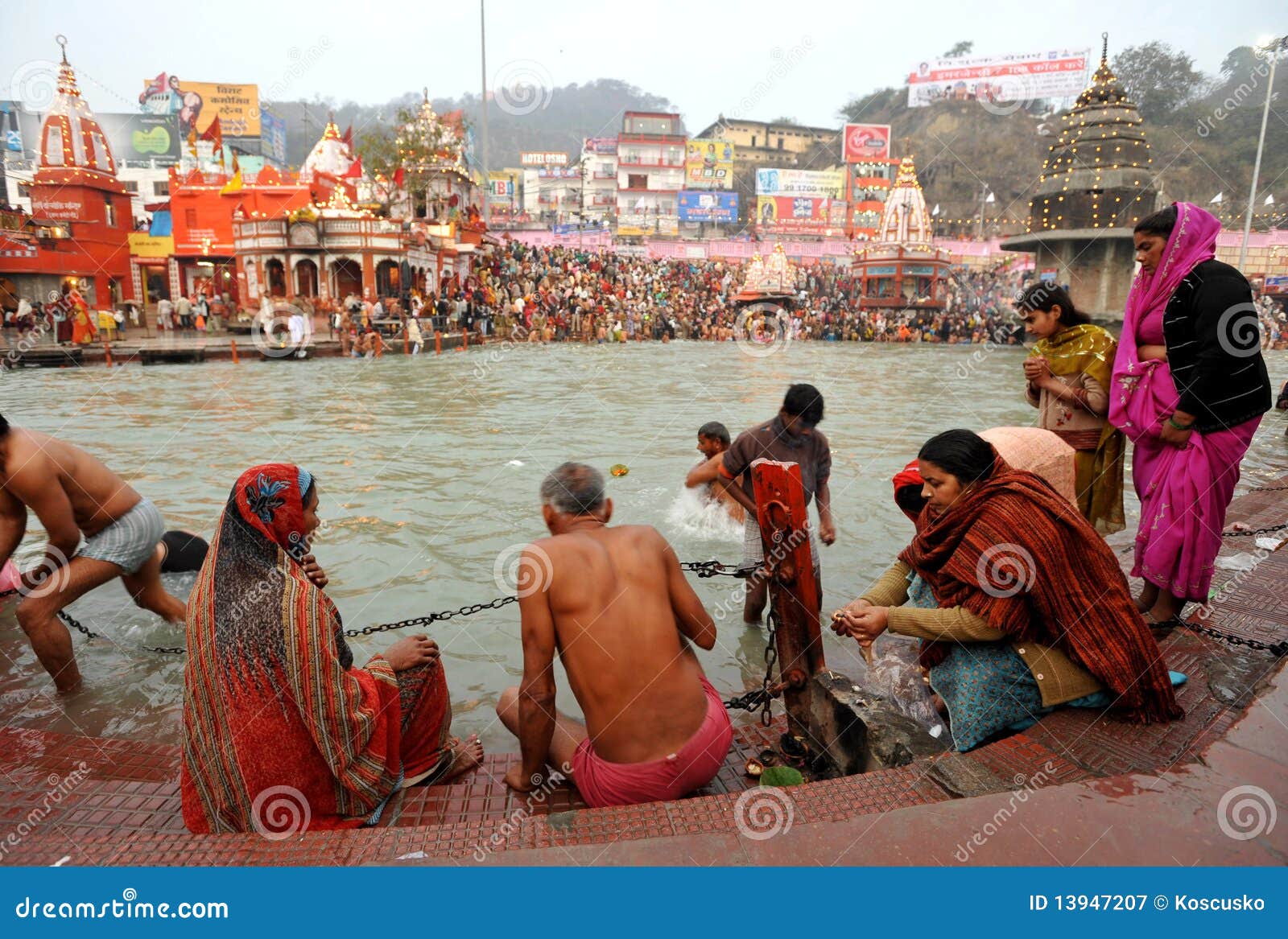 Holy bath editorial photography. Image of india, banks - 13947207