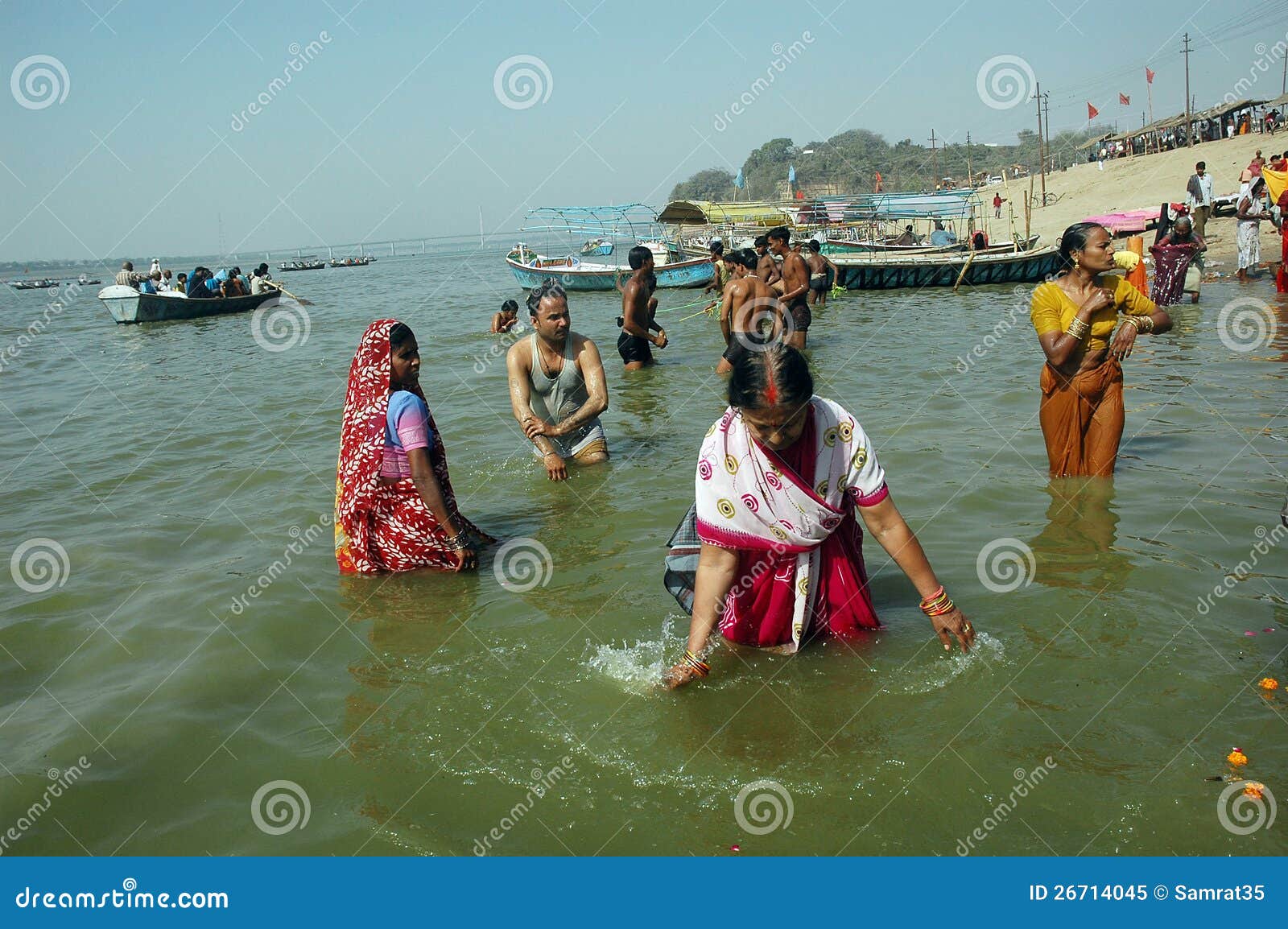 Holy Bath editorial image. Image of river, saraswati - 26714045
