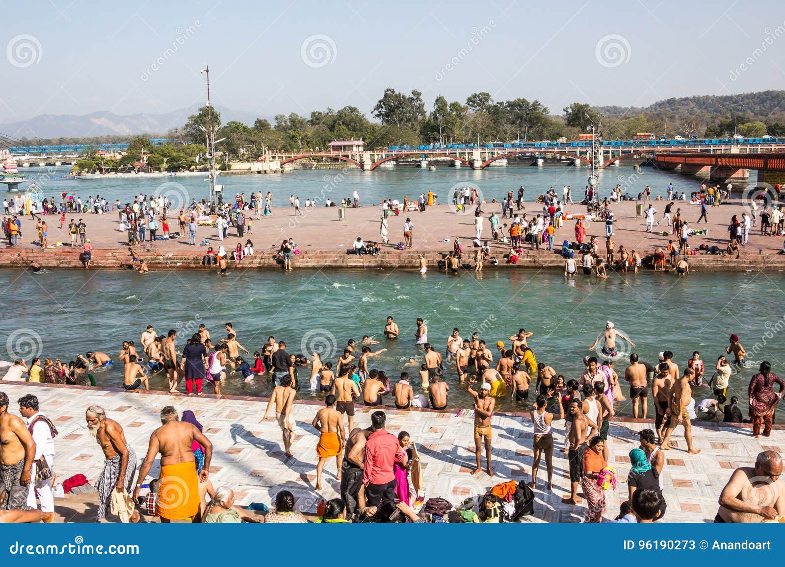 Holy bath in the Ganges editorial stock photo. Image of uttarakhand ...