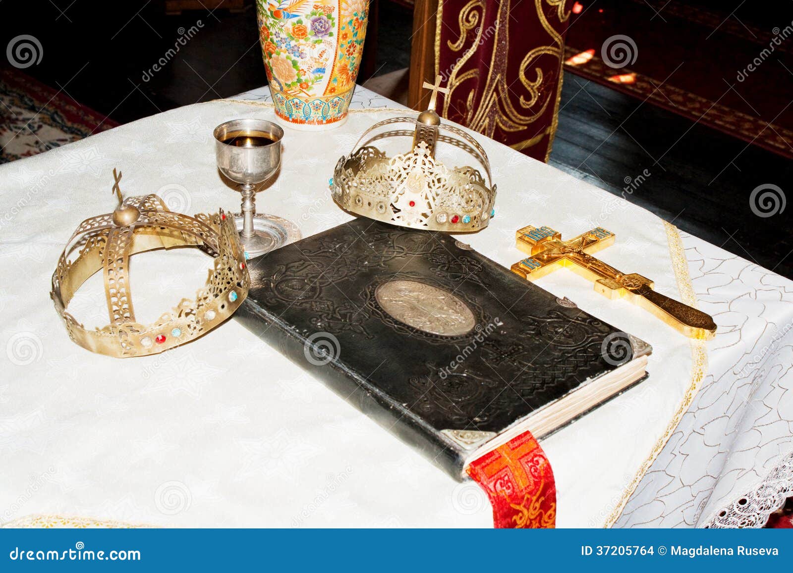 Holy bible on altar stock photo. Image of protestant - 37205764