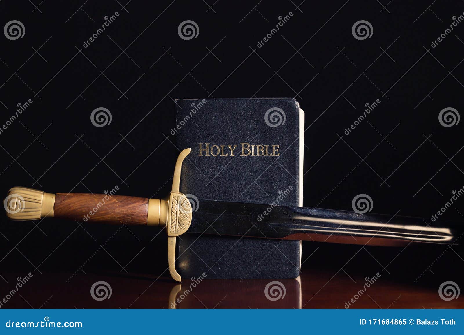 The Holy Bible with Ancient Sword Stock Image - Image of news ...