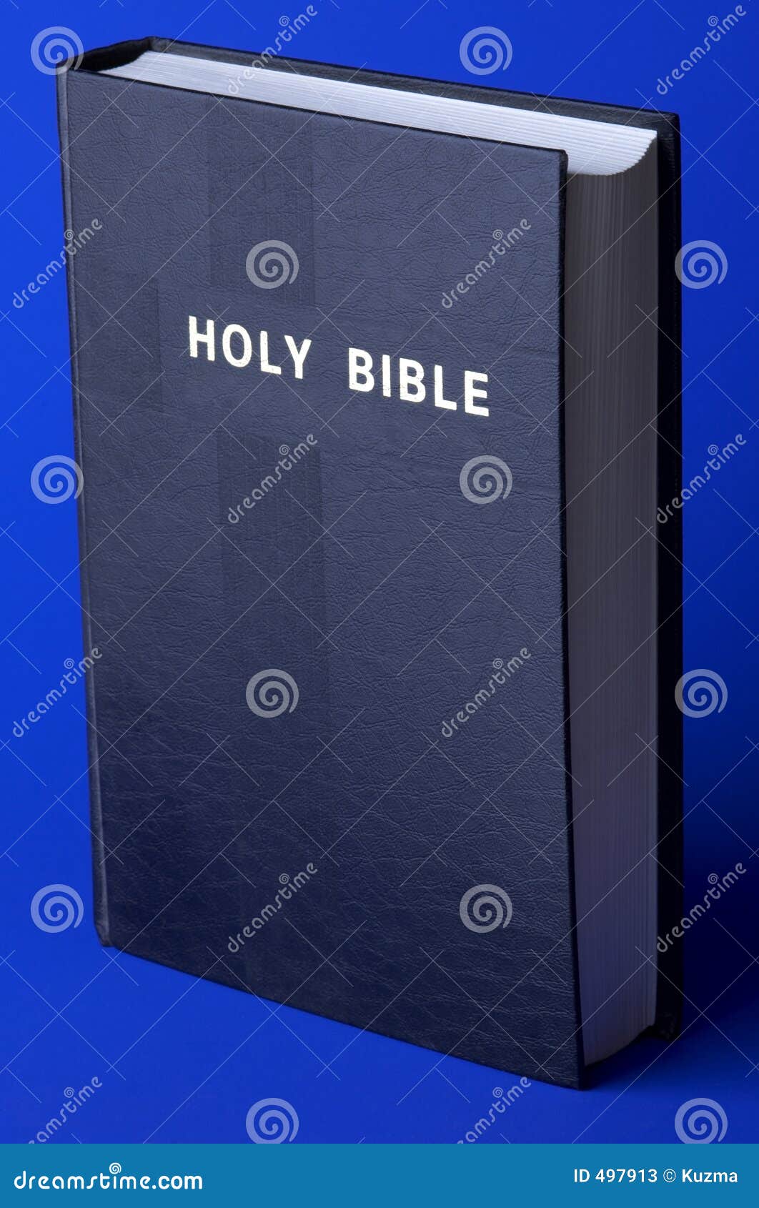 Holy Bible On The Blue Background Stock Photos - Image: 497913