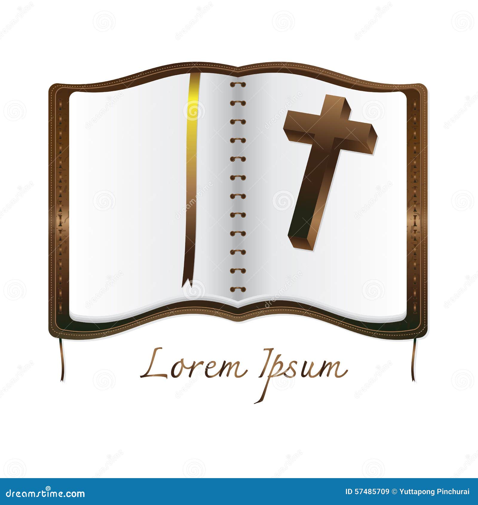 Holy Bible Brown Protestant Set Vector Illustration Stock Vector ...