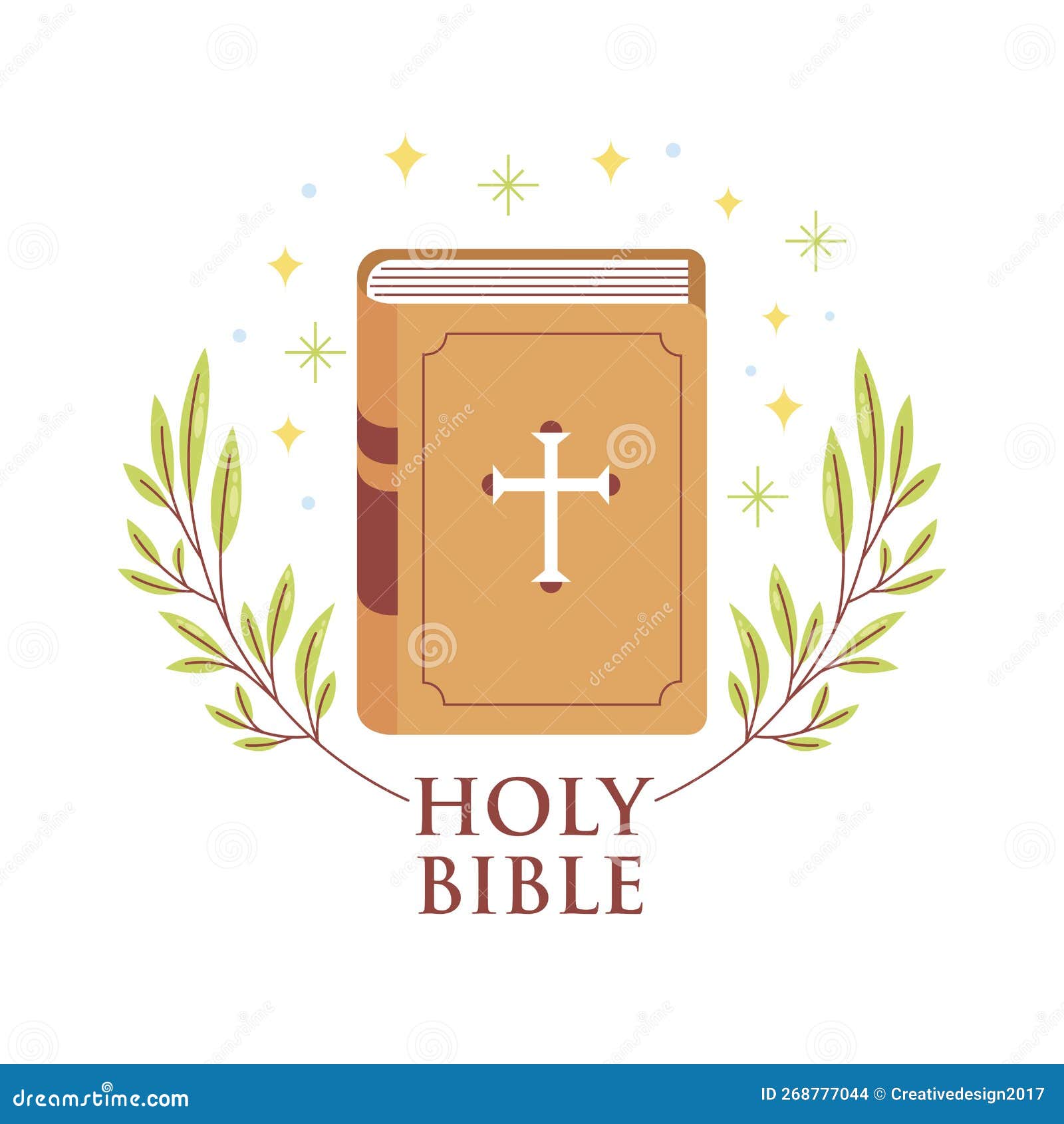 Holy bible cartoon stock vector. Illustration of historic - 268777044
