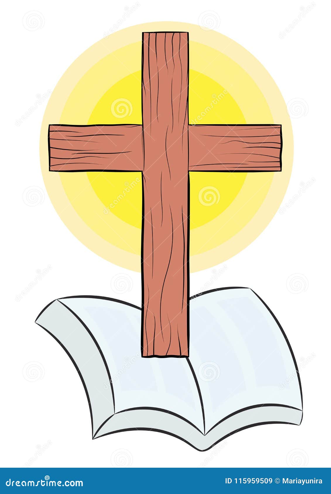 Holy Bible and Cross Illustration Vector Stock Vector - Illustration of ...