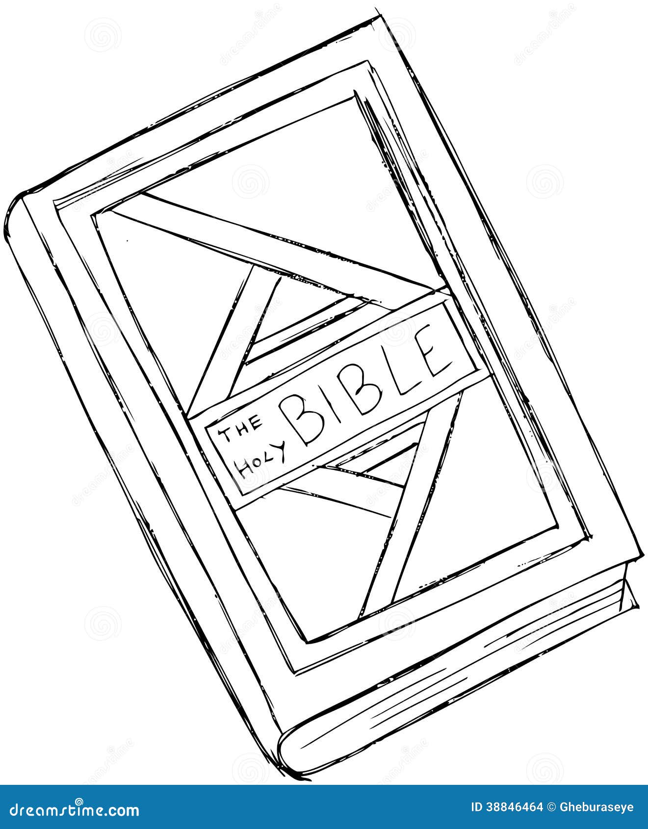 Sketch of the Holy Bible Isolated Stock Illustration - Illustration of ...