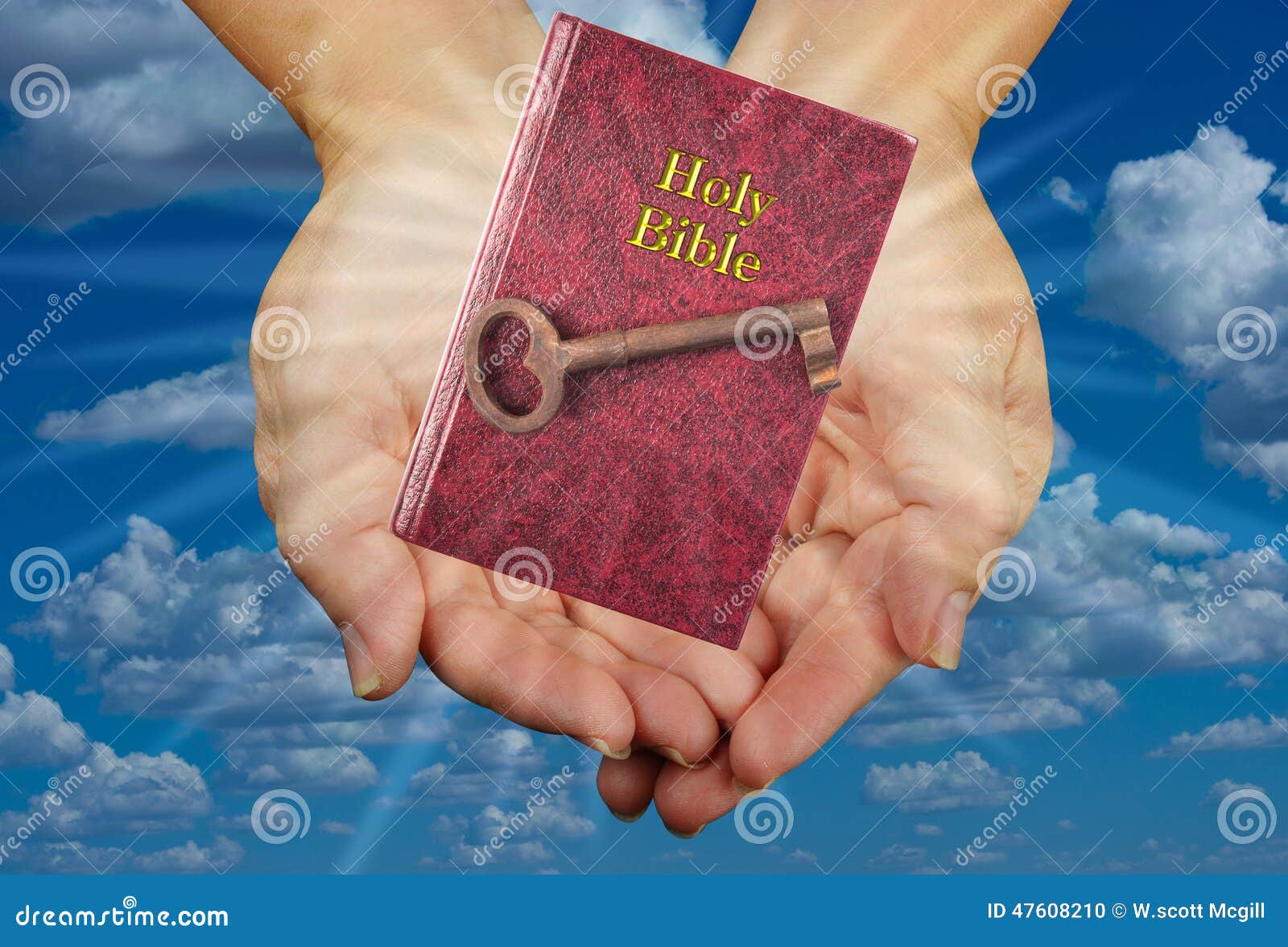 Holy Bible and Key. stock photo. Image of spiritual, church - 47608210