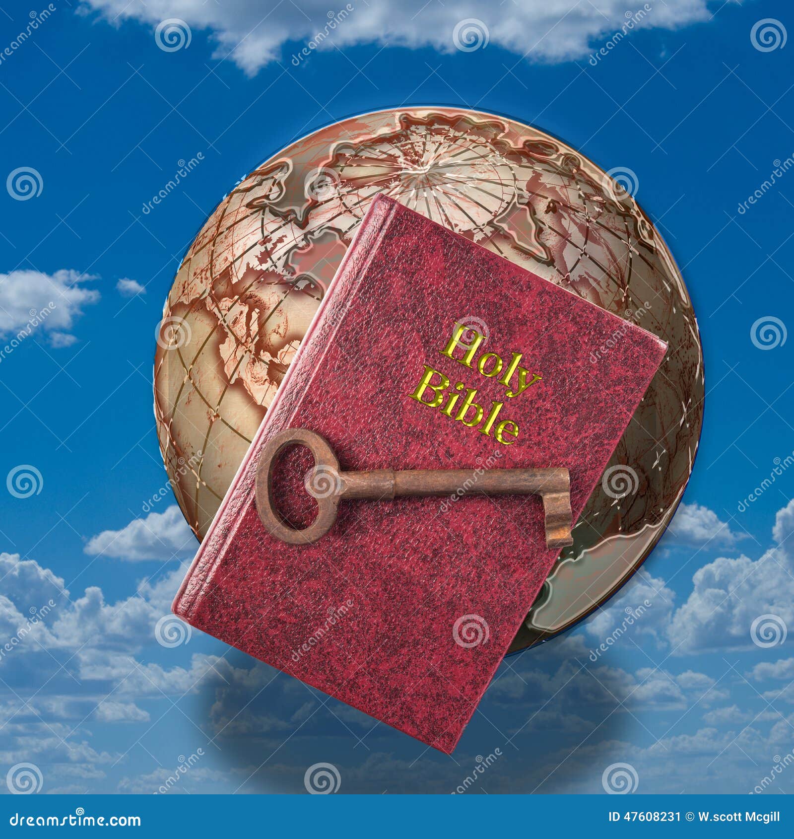 Holy Bible and Key. stock image. Image of testament, church - 47608231