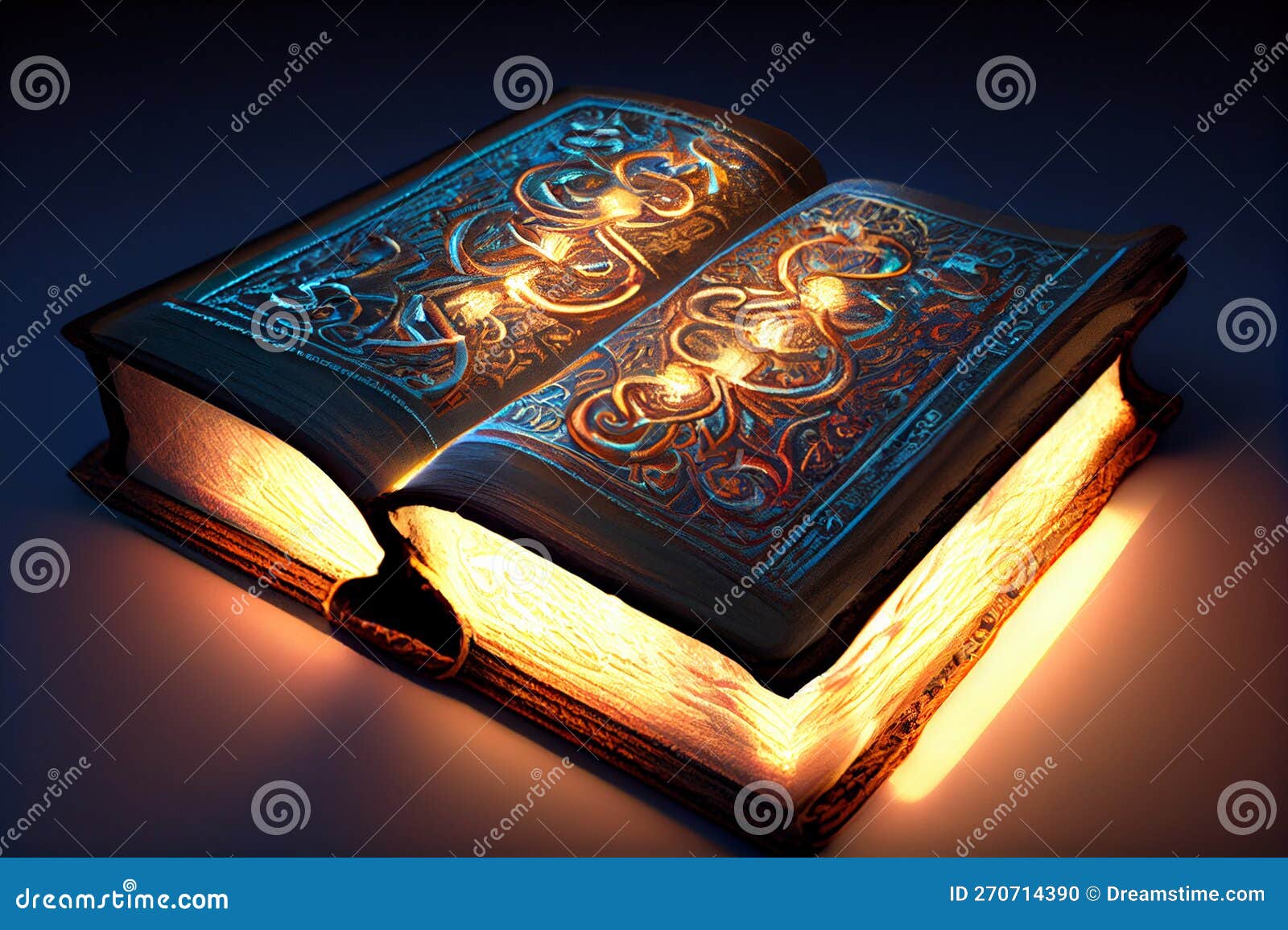 Holy Bible with Light Emitting from.generative Ai Stock Illustration ...