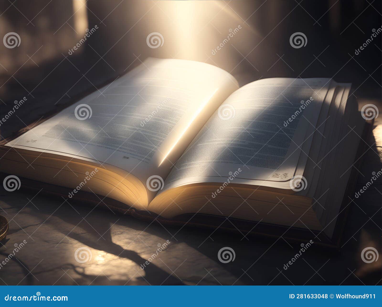 Holy Bible with Light Emitting from it. Generative AI Stock ...