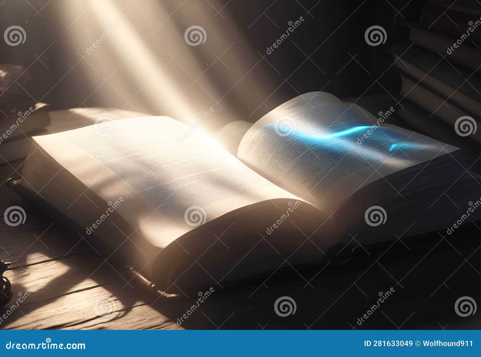 Holy Bible with Light Emitting from it. Generative AI Stock ...