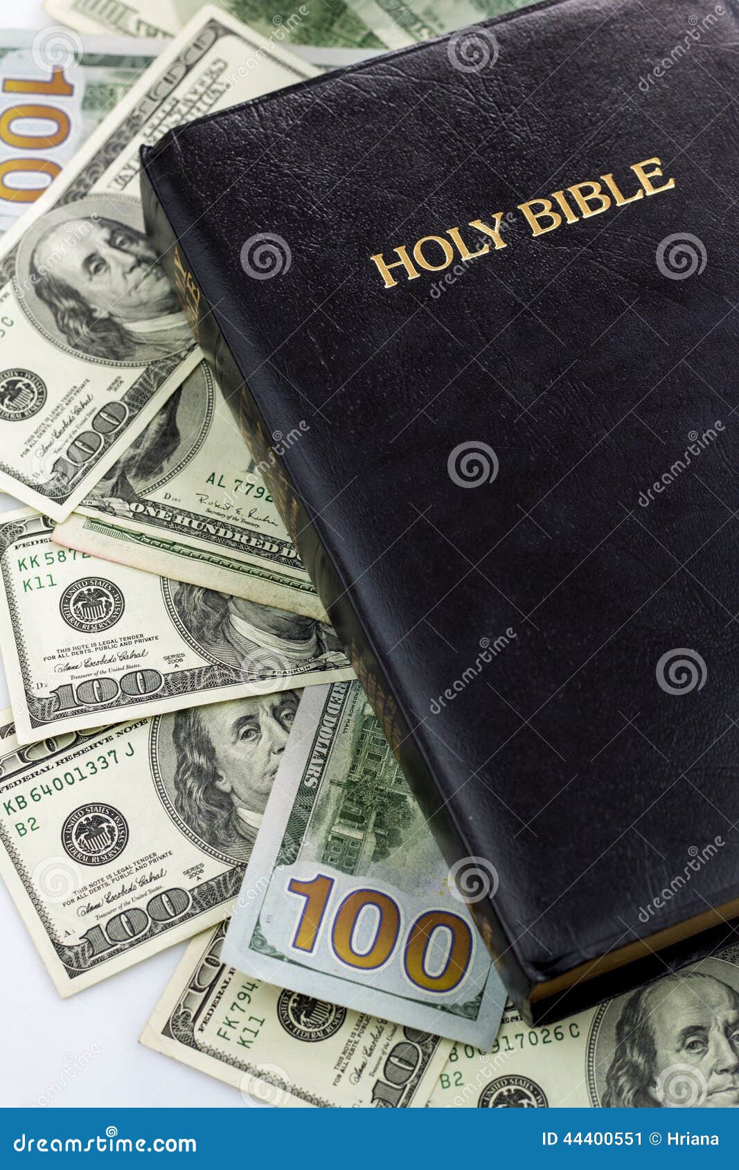Holy Bible and money stock image. Image of worship, hope - 44400551