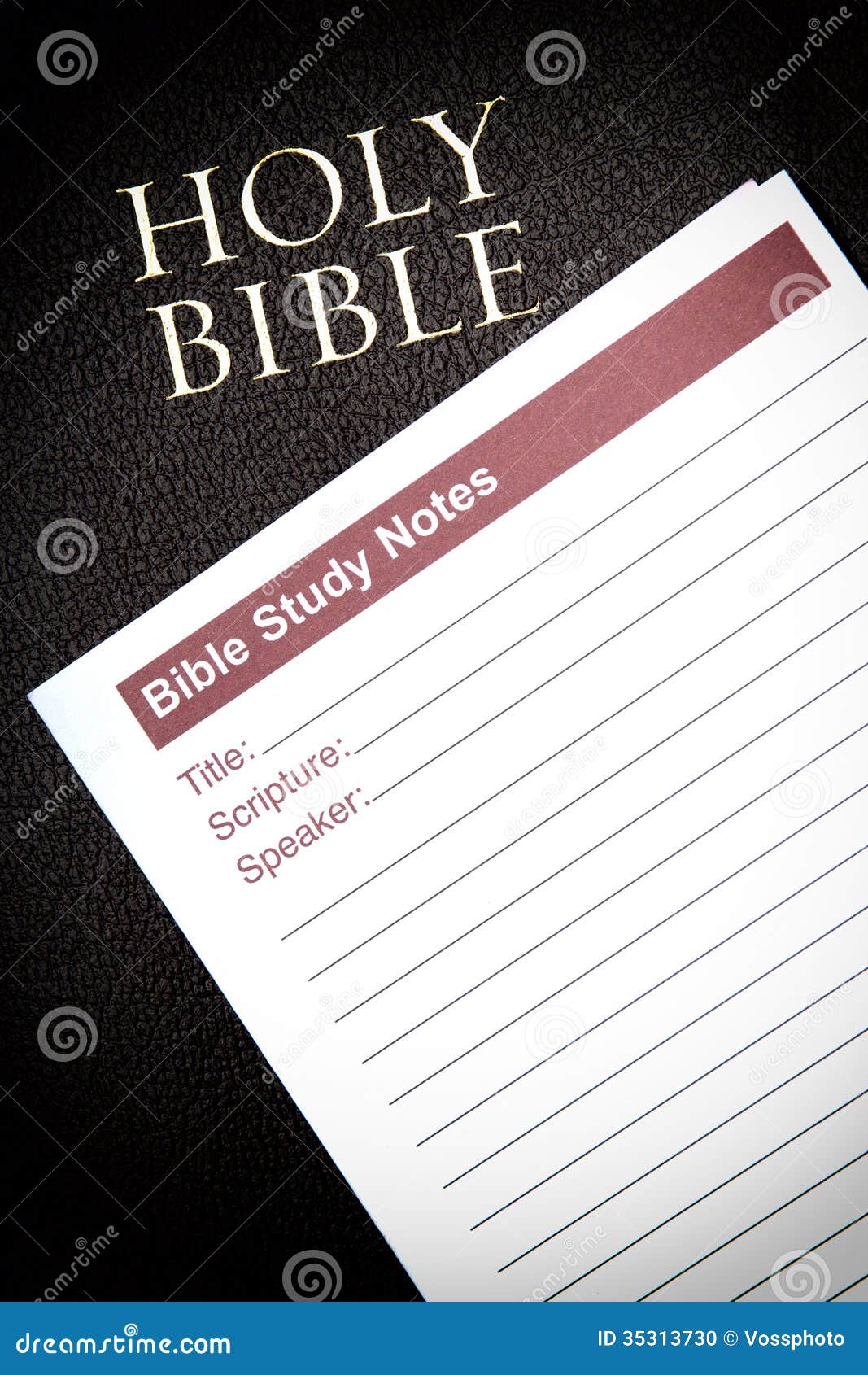 Holy Bible and study notes stock photo. Image of ancient - 35313730