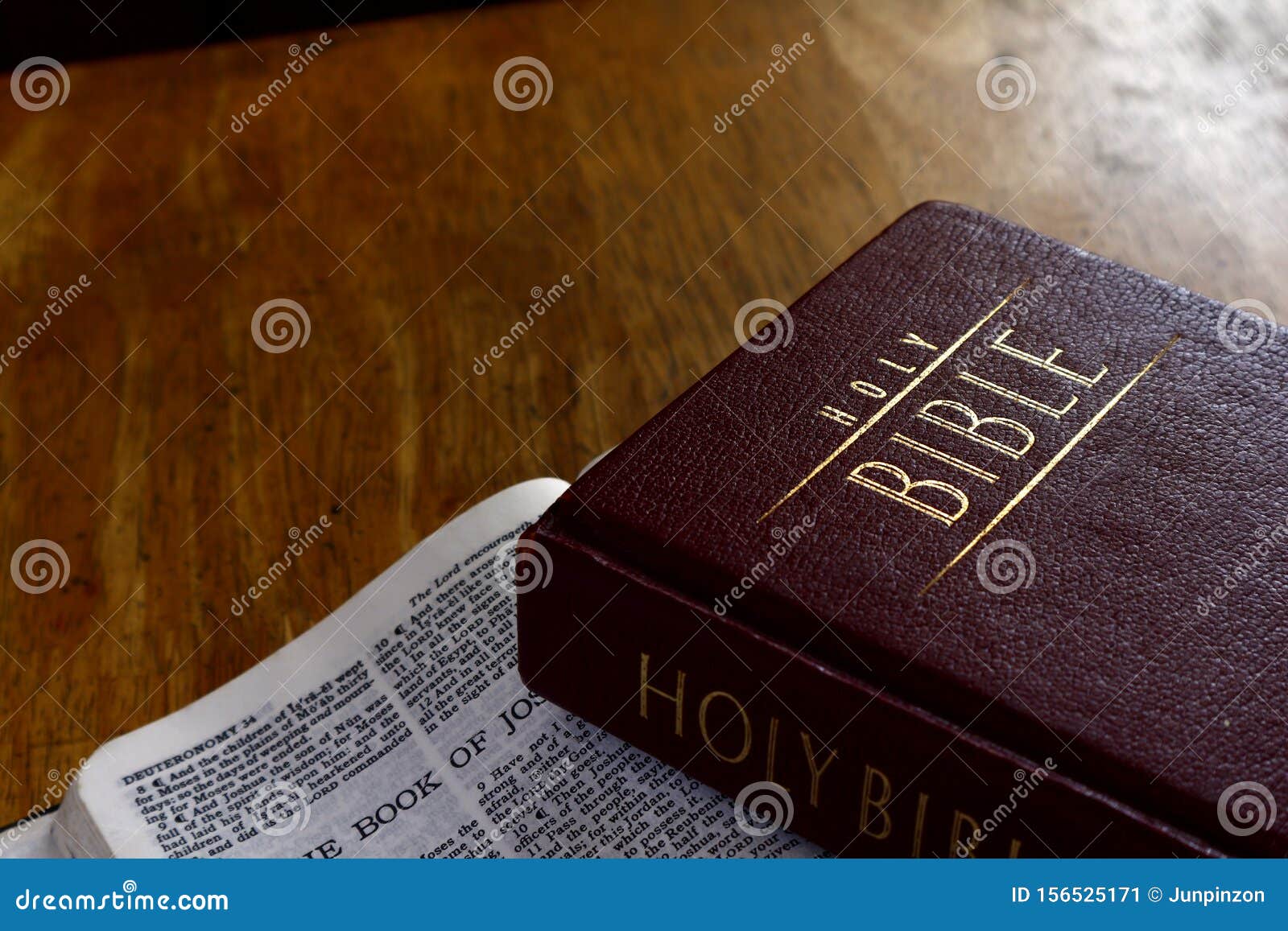 Holy Bible on a table stock image. Image of scripture - 156525171