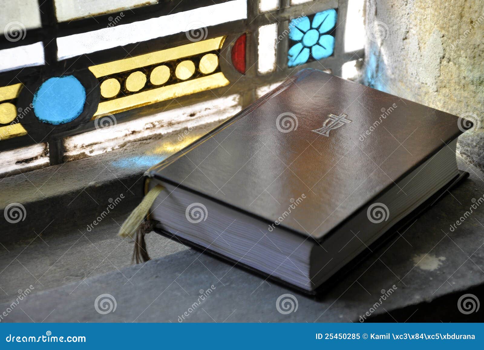 Holy Bible on Window Landscape Stock Image - Image of church ...