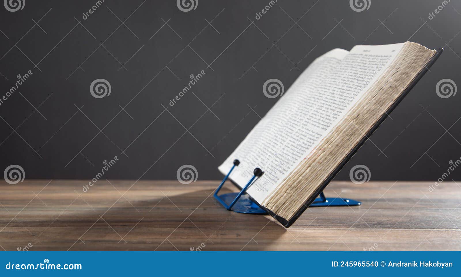 Holy Bible on the Wooden Table Stock Photo - Image of faith ...