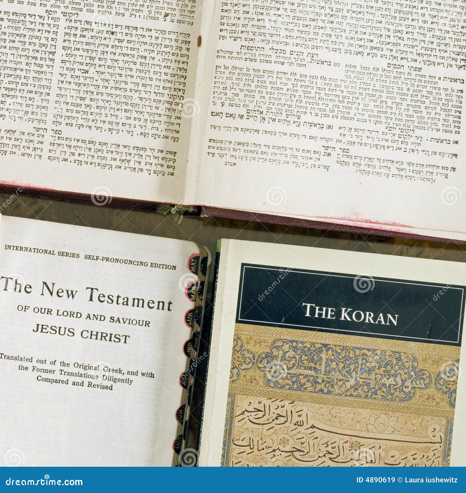 Holy Books Three Faiths Square Stock Image - Image of colors, color ...