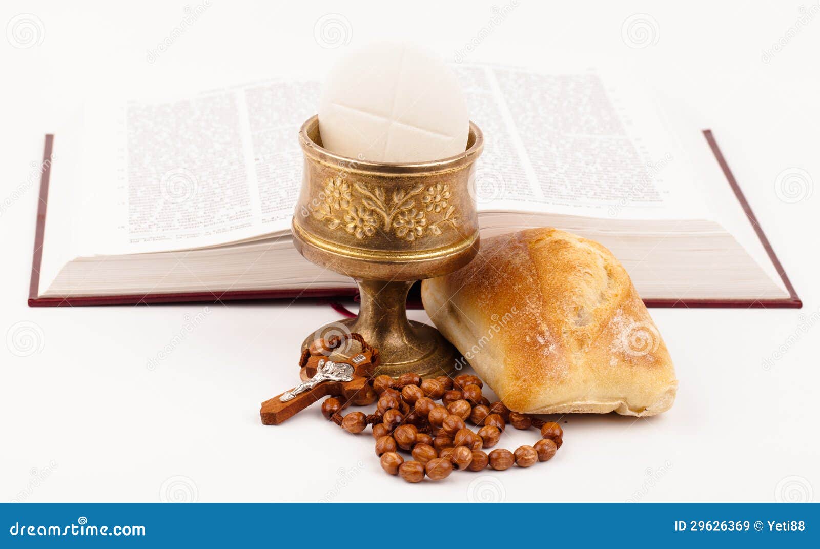 Holy bread stock image. Image of cross, corn, jesus, eucharist - 29626369