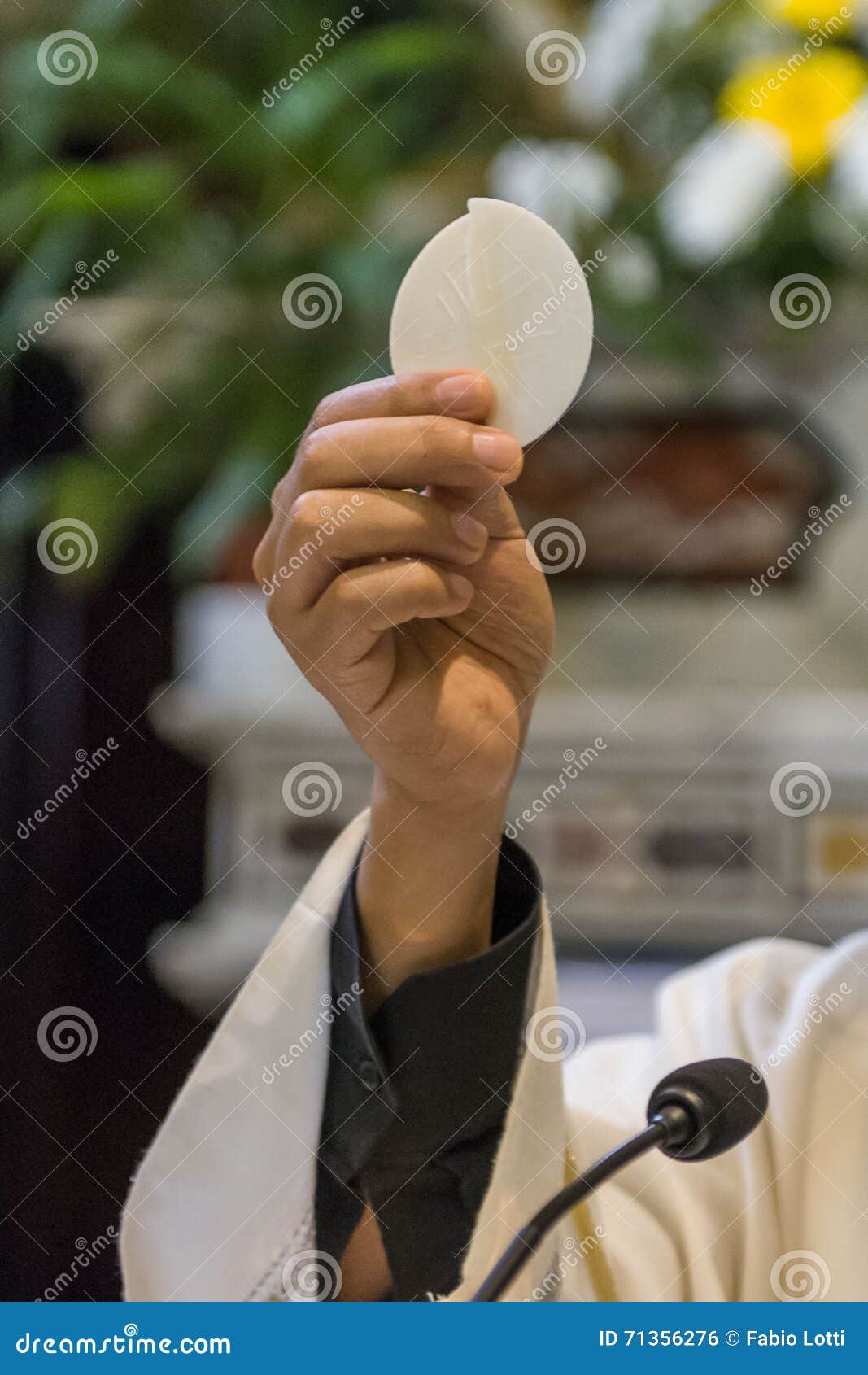 The Holy Bread during the Communion Stock Photo - Image of religious ...