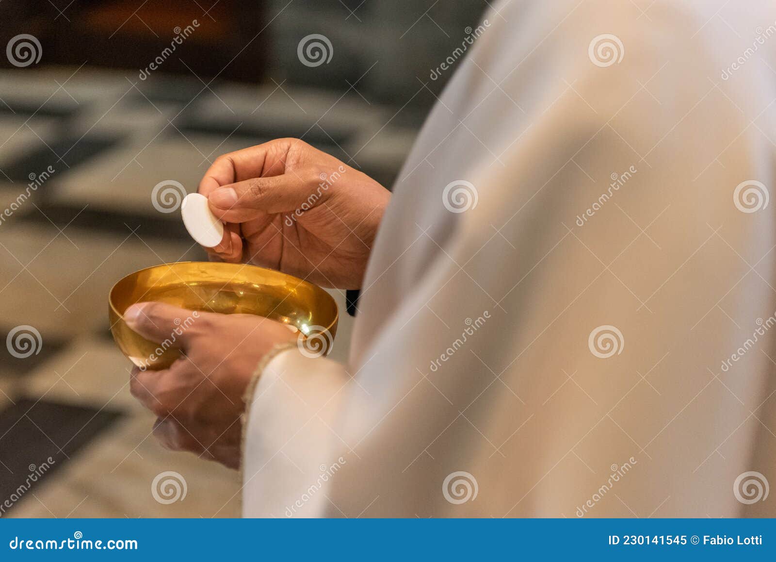 The Holy Bread in the Rite of Eucharist Stock Image - Image of host ...