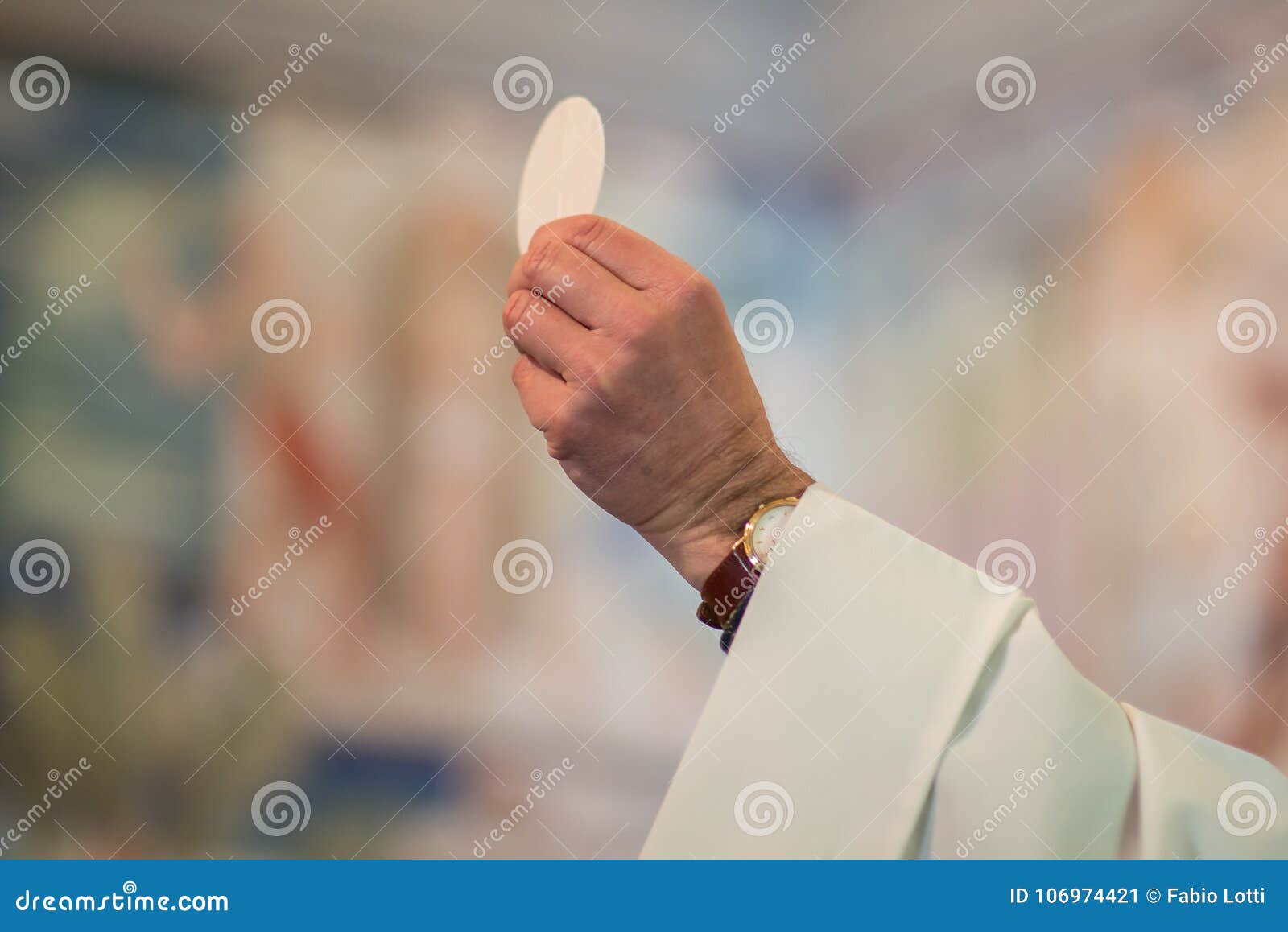 The rite of the Eucharist stock image. Image of jesus - 106974421