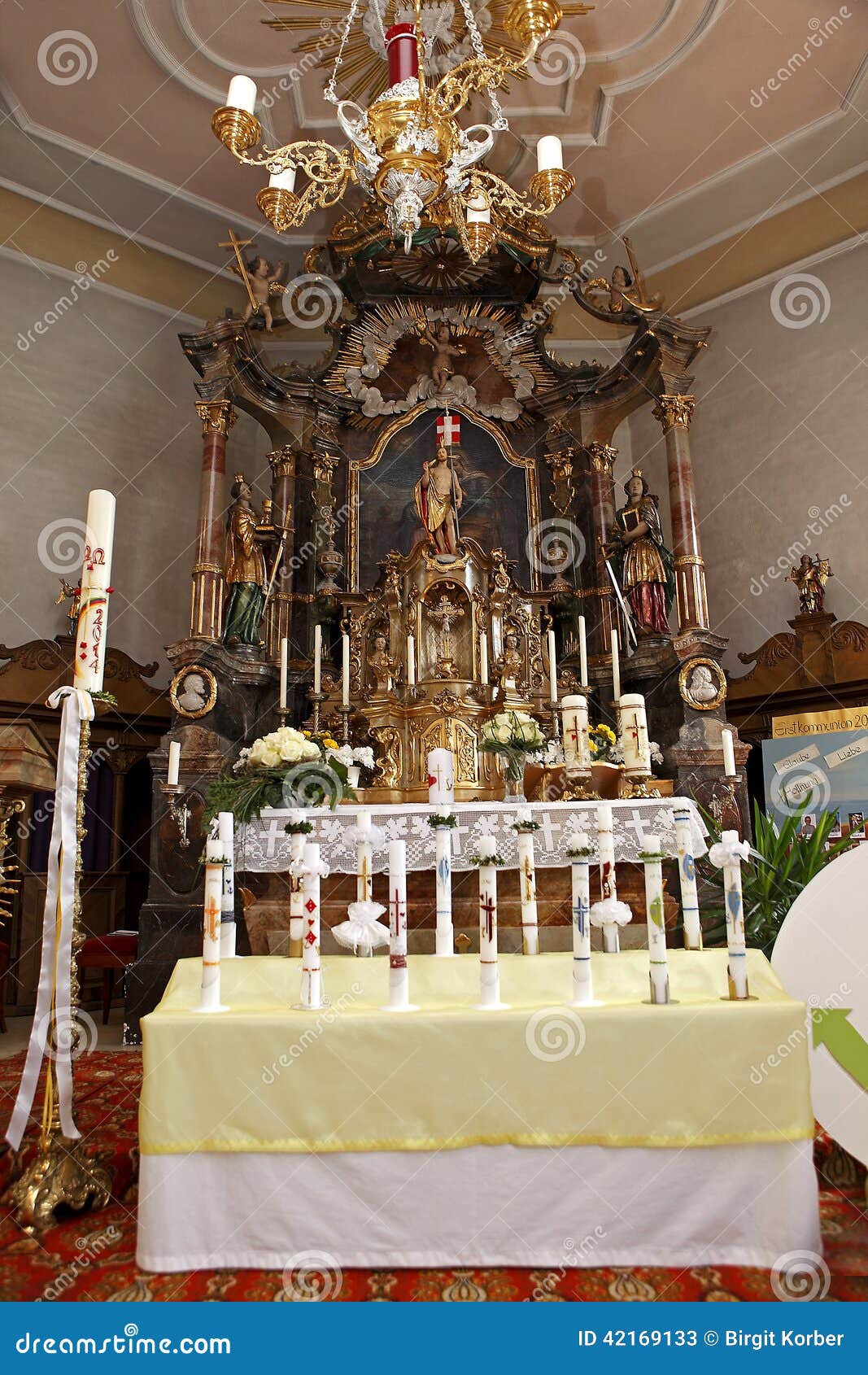 Holy Candles at the Communion Stock Image - Image of praise ...