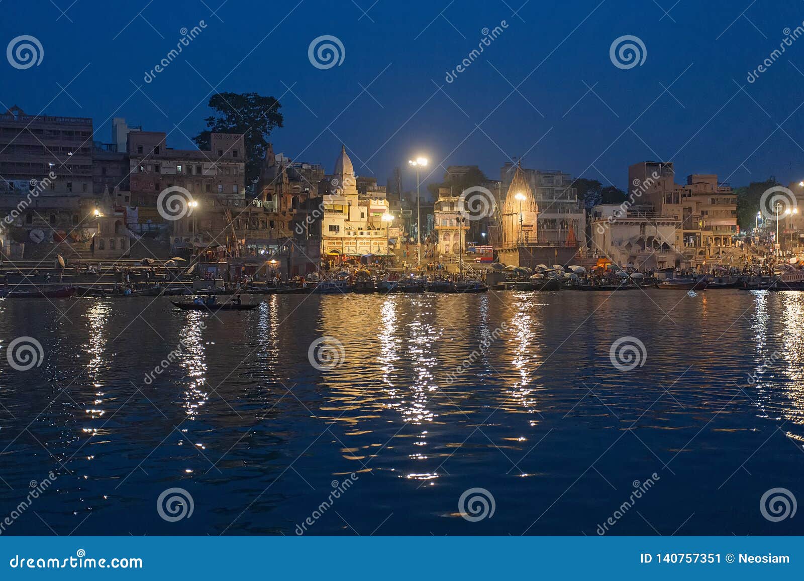 Holy City of Varanasi, India Editorial Photo - Image of sunset ...