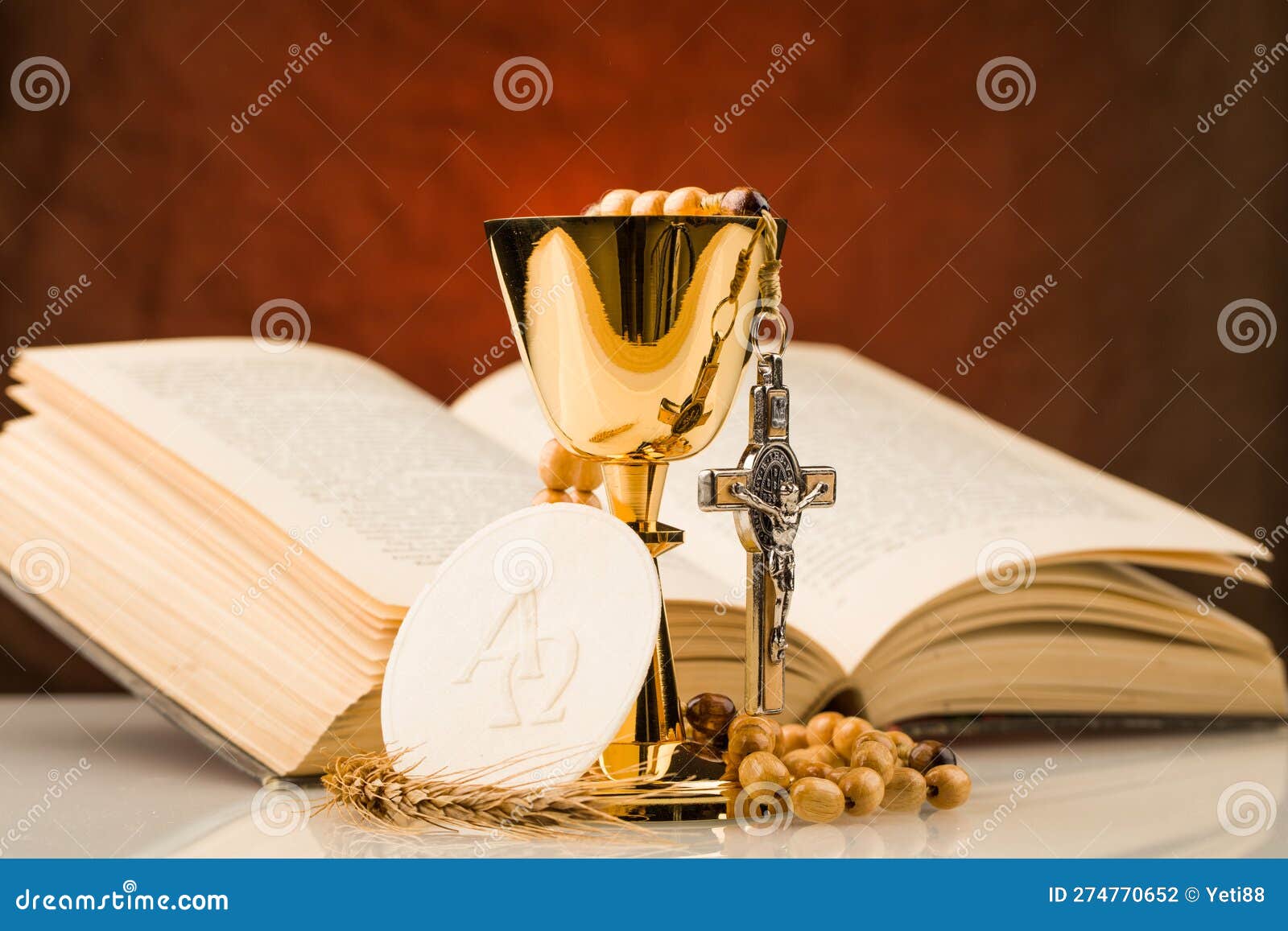 Holy communion chalice stock photo. Image of white, book - 274770652