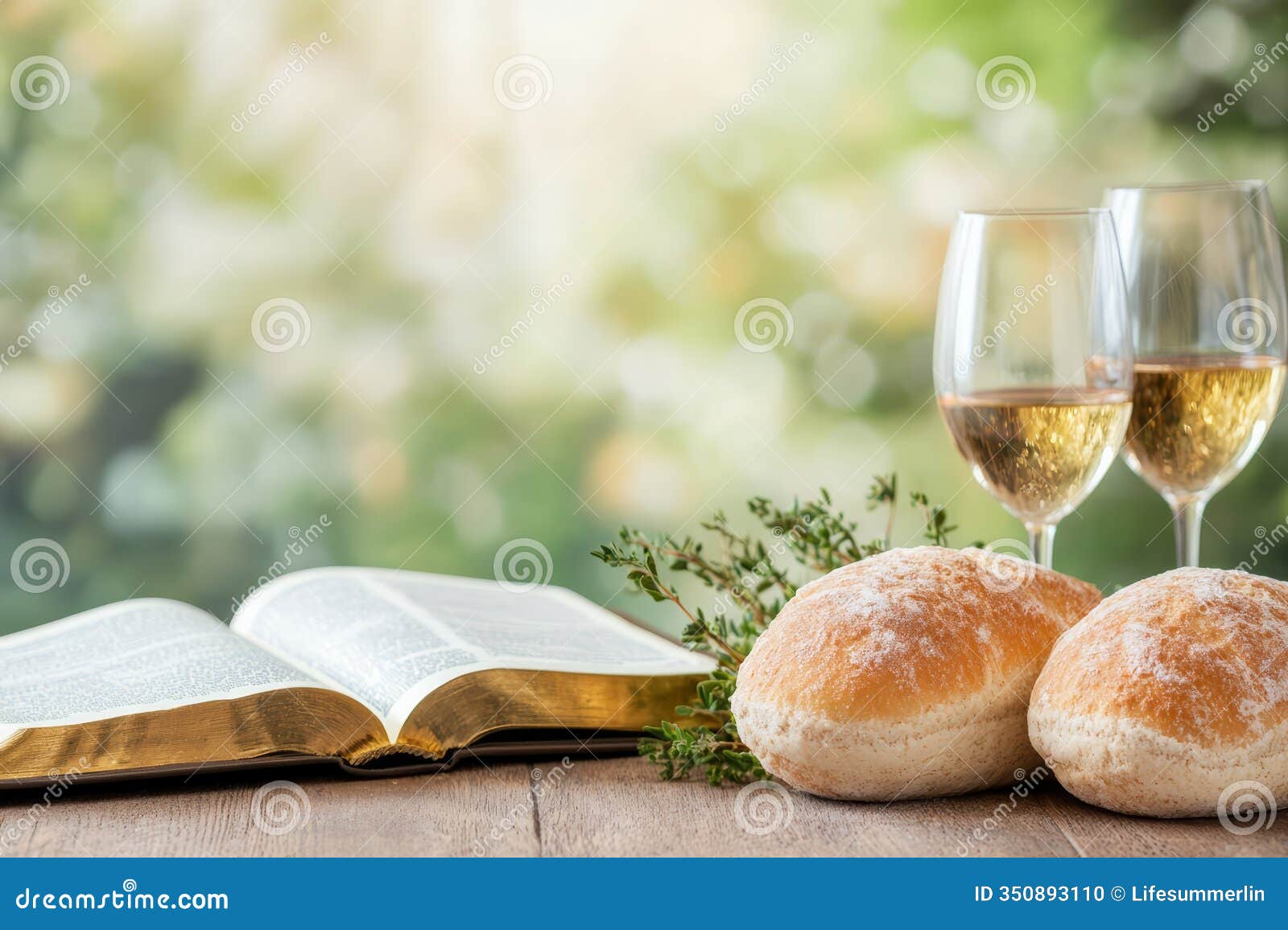 Holy Communion Elements (bread and Wine). Stock Photo - Image of ...