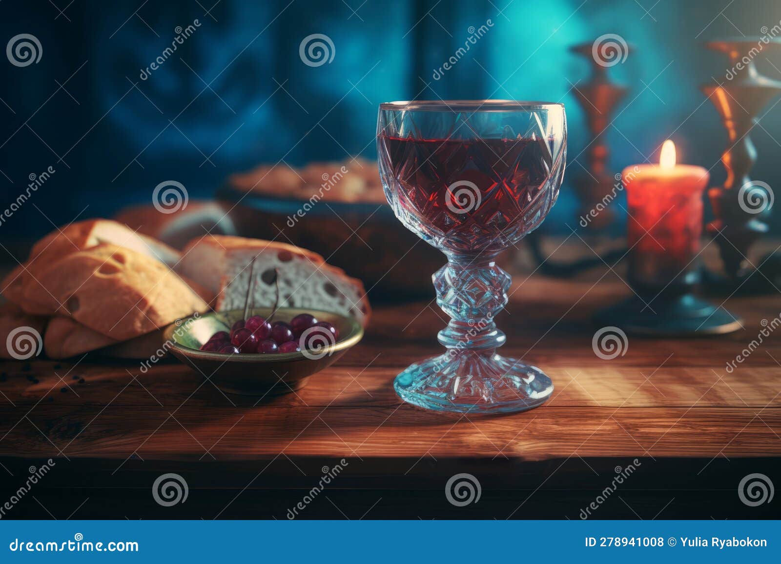 Communion On A Table And Wafers Generated By Ai Royalty-Free Stock ...
