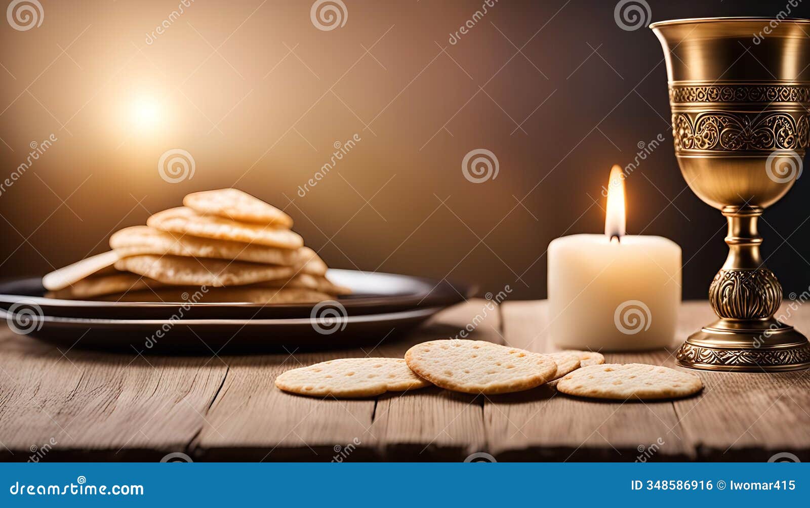 Holy Communion Table Setting Stock Illustration - Illustration of plate ...