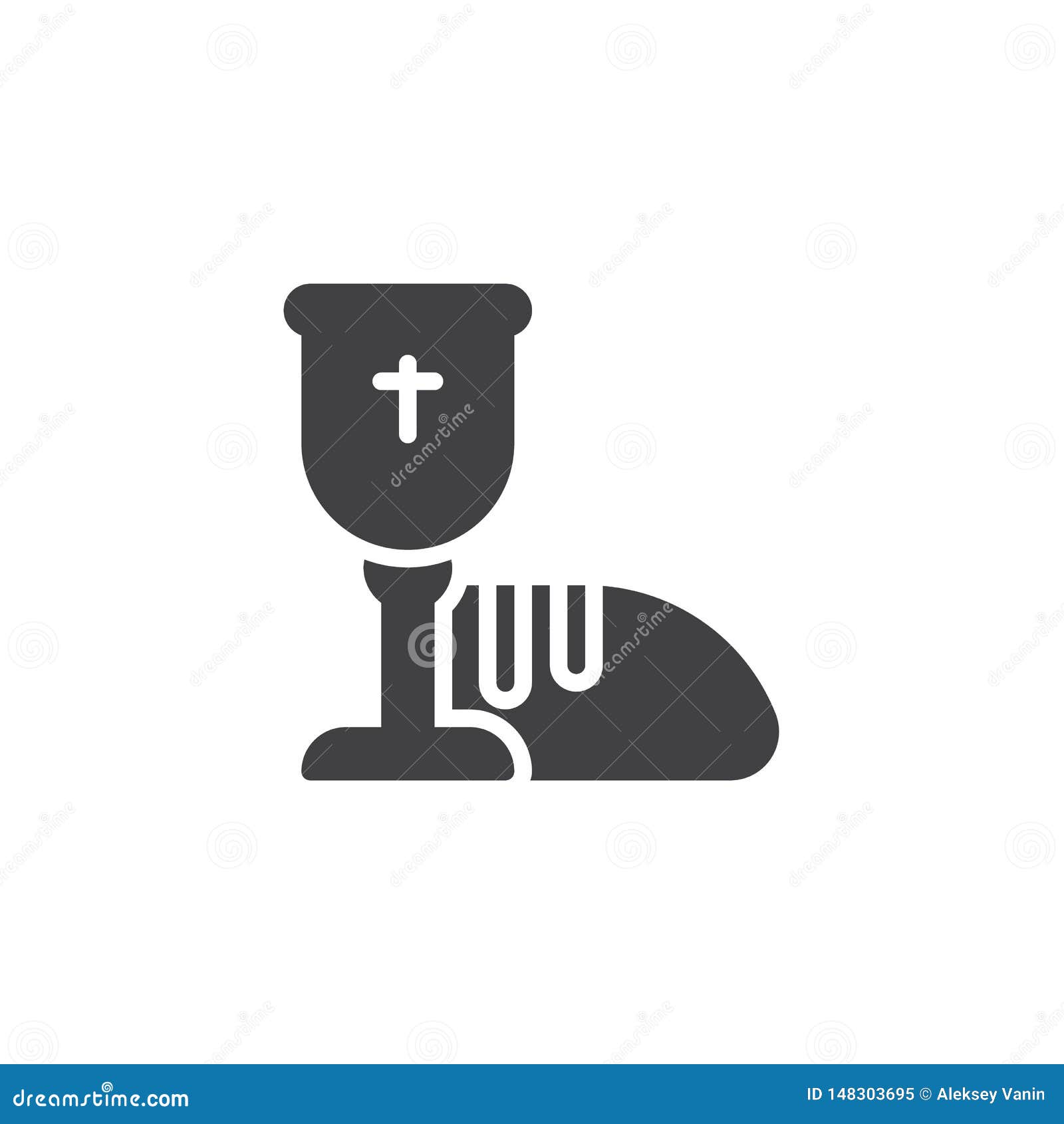 Holy communion vector icon stock vector. Illustration of religion ...