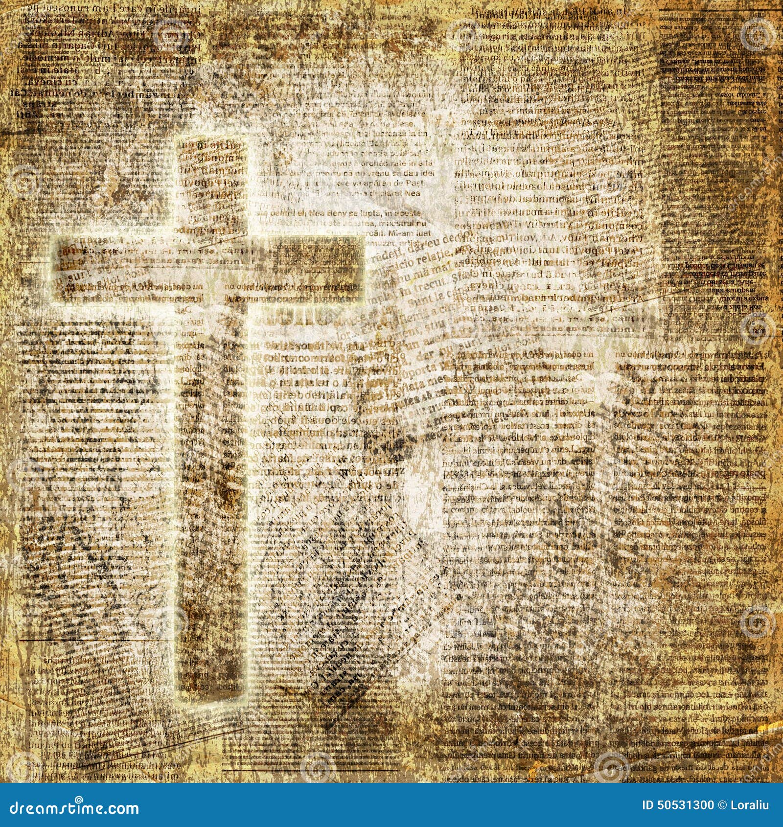 Holy Cross on Abstract Paper Background Stock Illustration ...