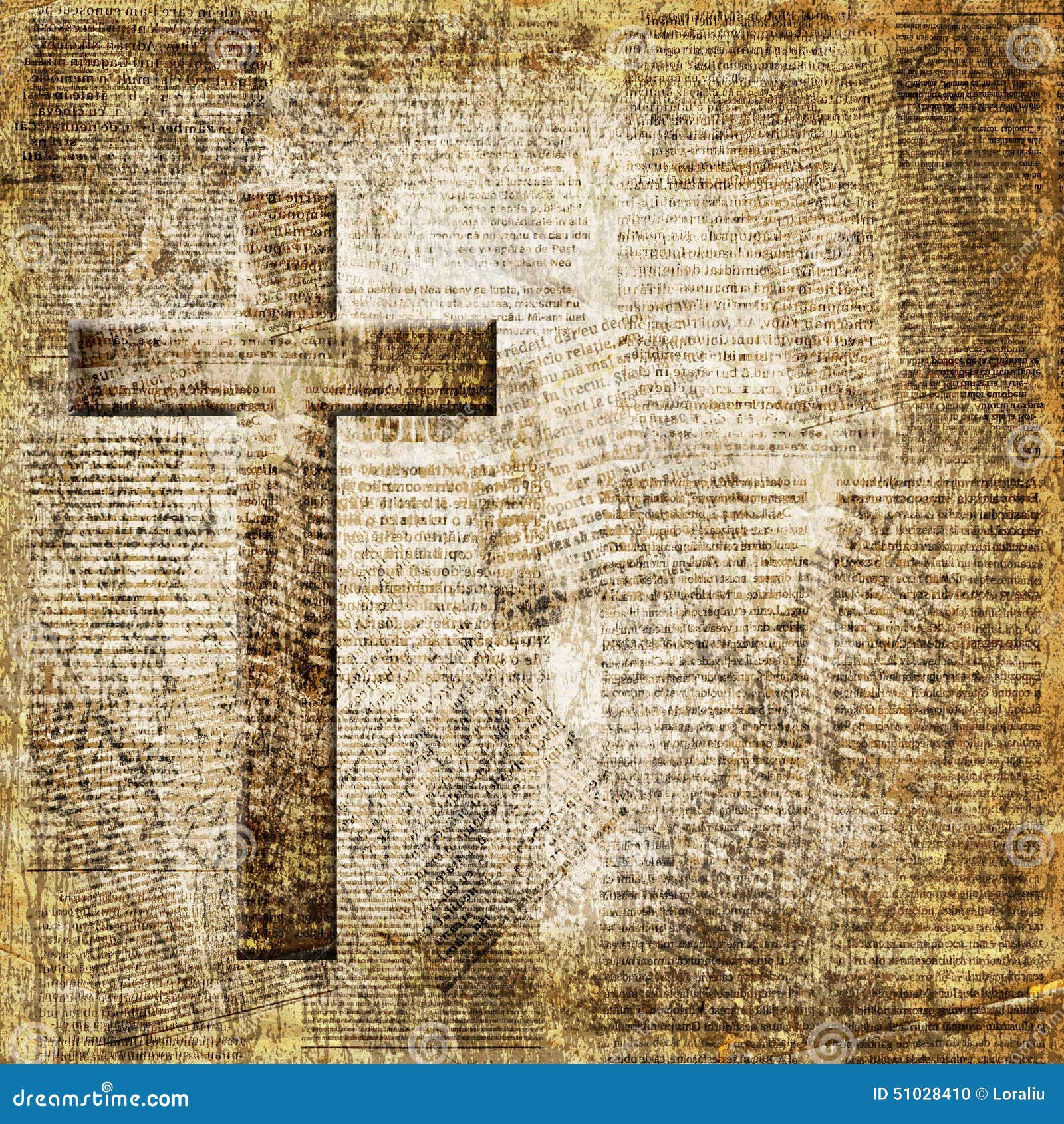 Holy Cross on Abstract Paper Background Stock Illustration ...