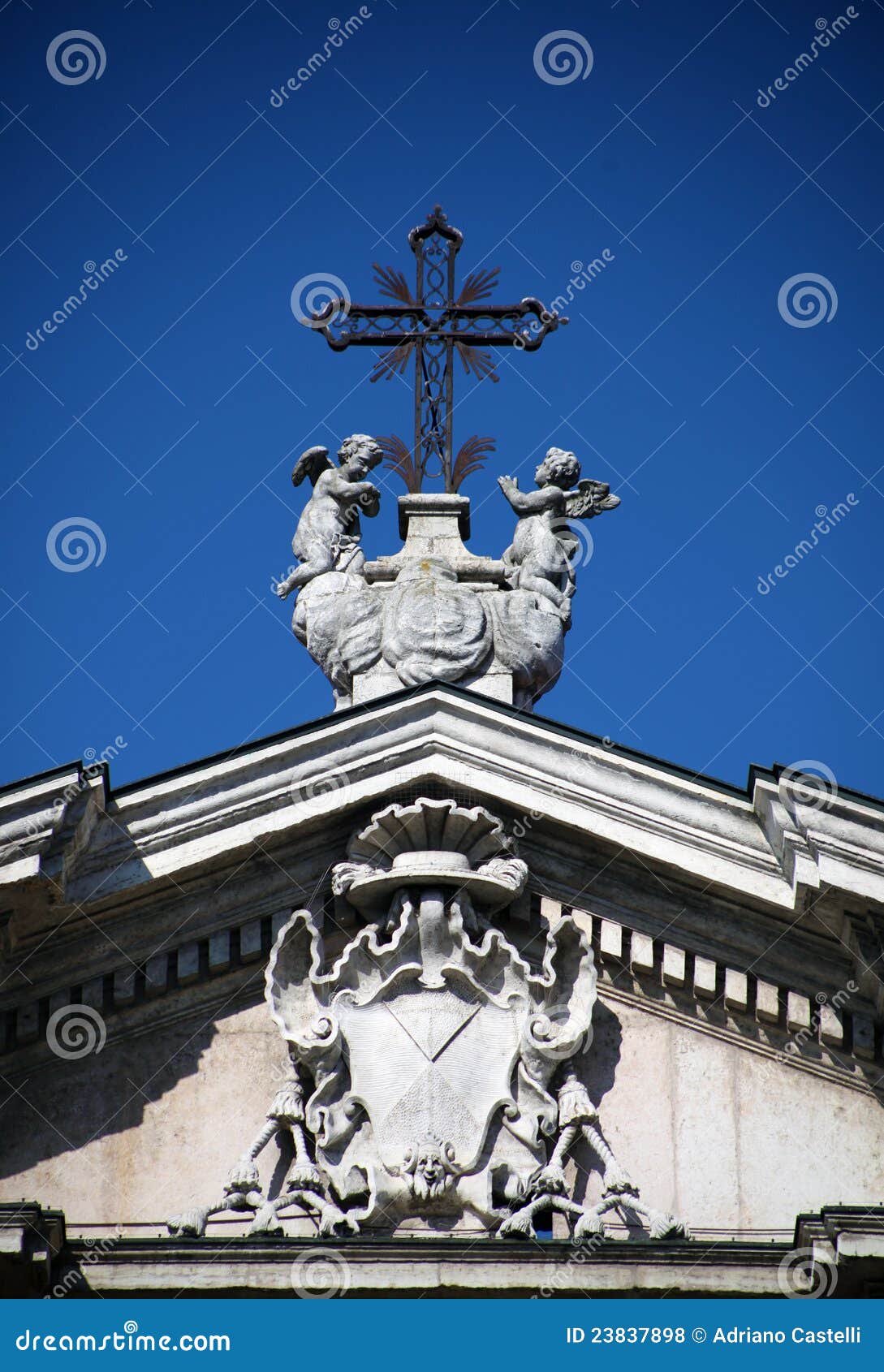 Holy Cross on Blue Sky Background Stock Photo - Image of blue, cross ...