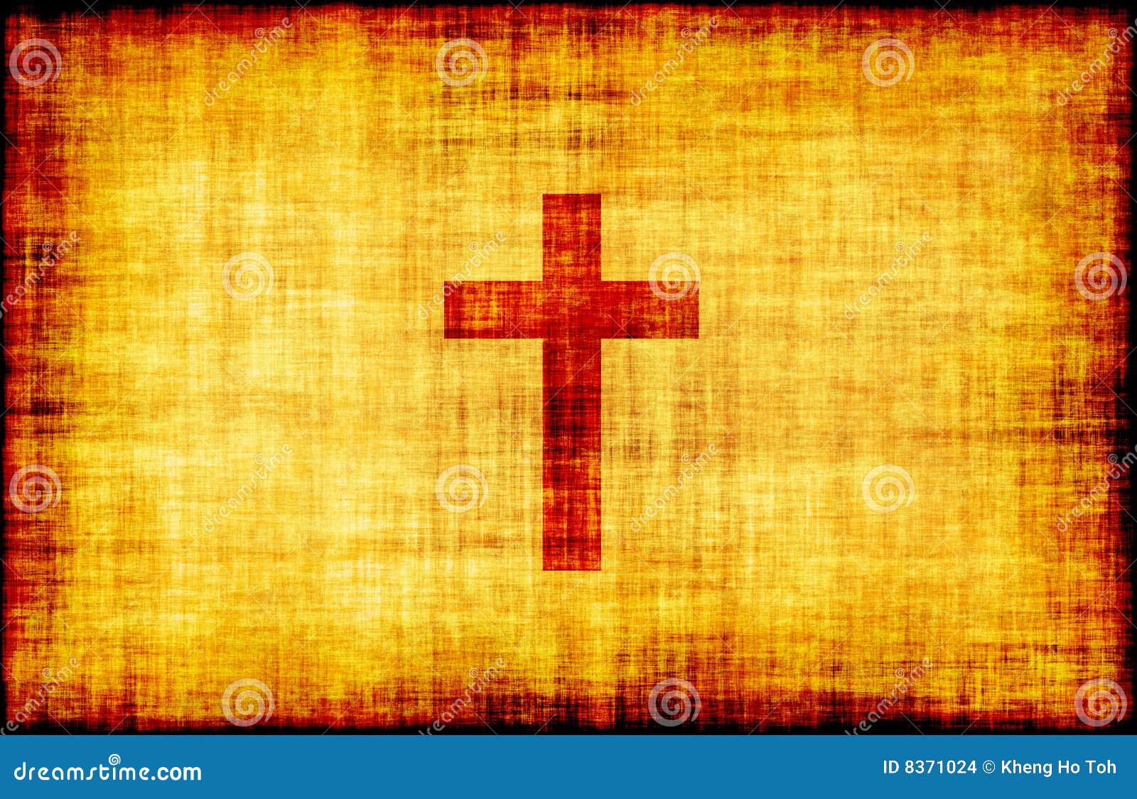 Holy Cross Engraved on a Parchment Stock Illustration - Illustration of ...