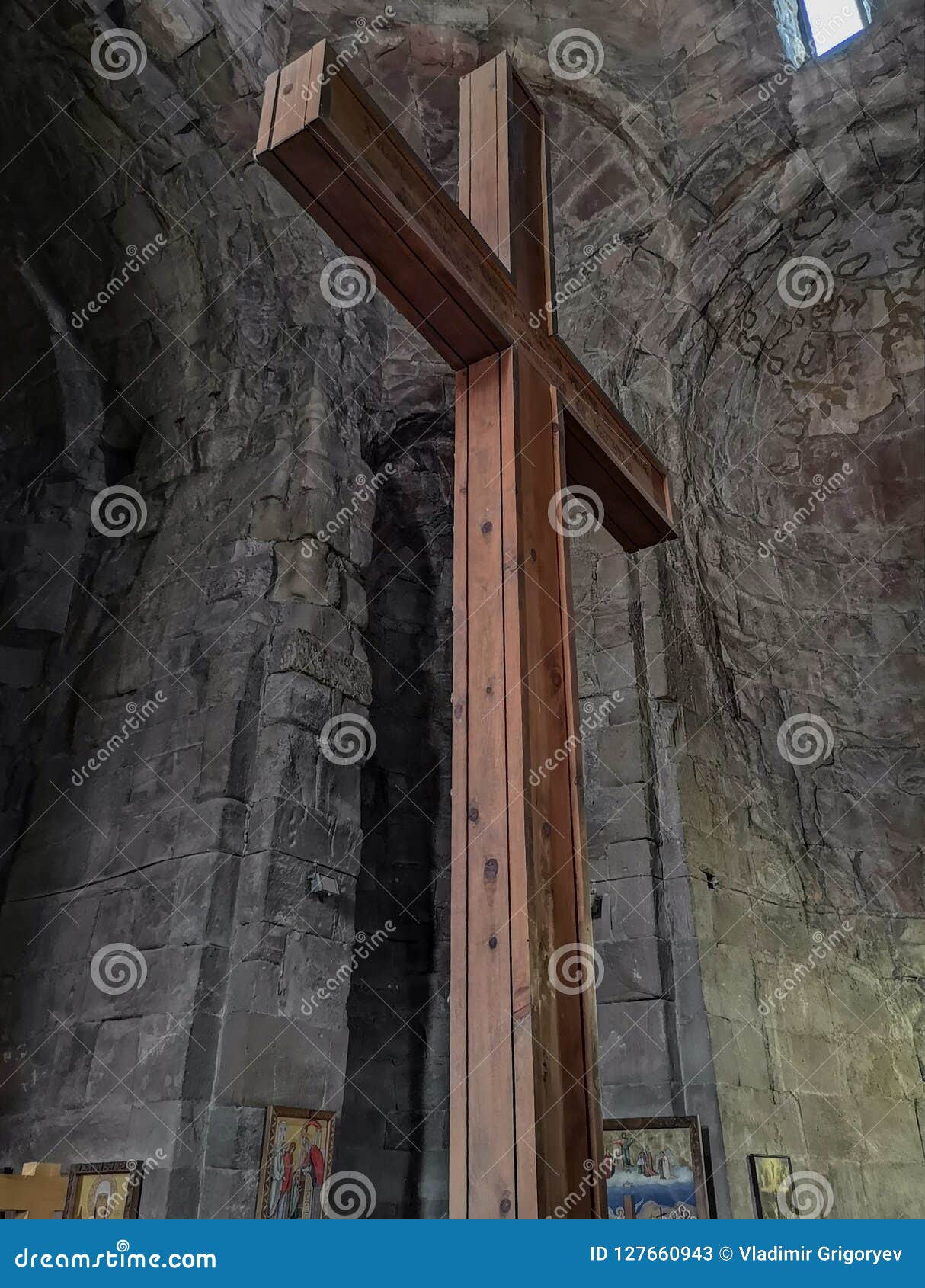 Holy Cross stock image. Image of indoor, monastery, cross - 127660943