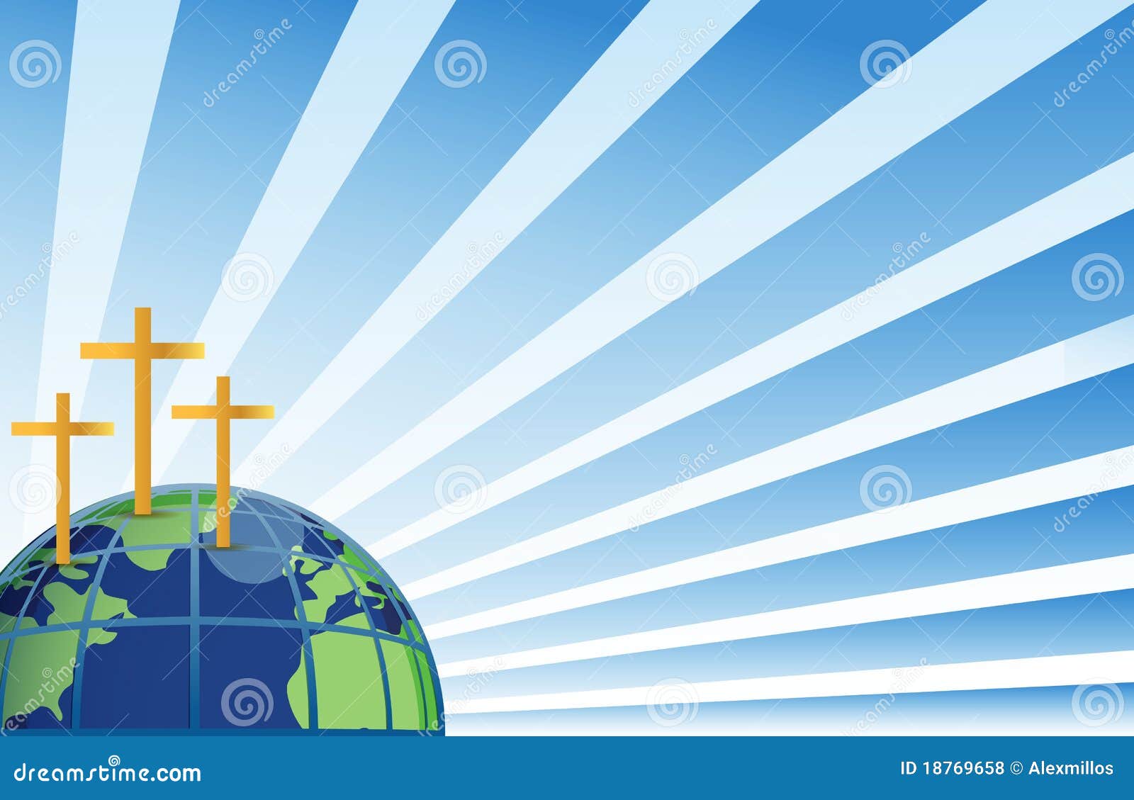 Holy Crosses in Top of the Earth Stock Vector - Illustration of ...