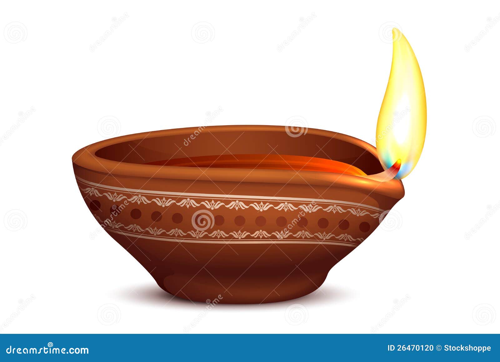Holy Diya for Festival stock illustration. Illustration of diya - 26470120