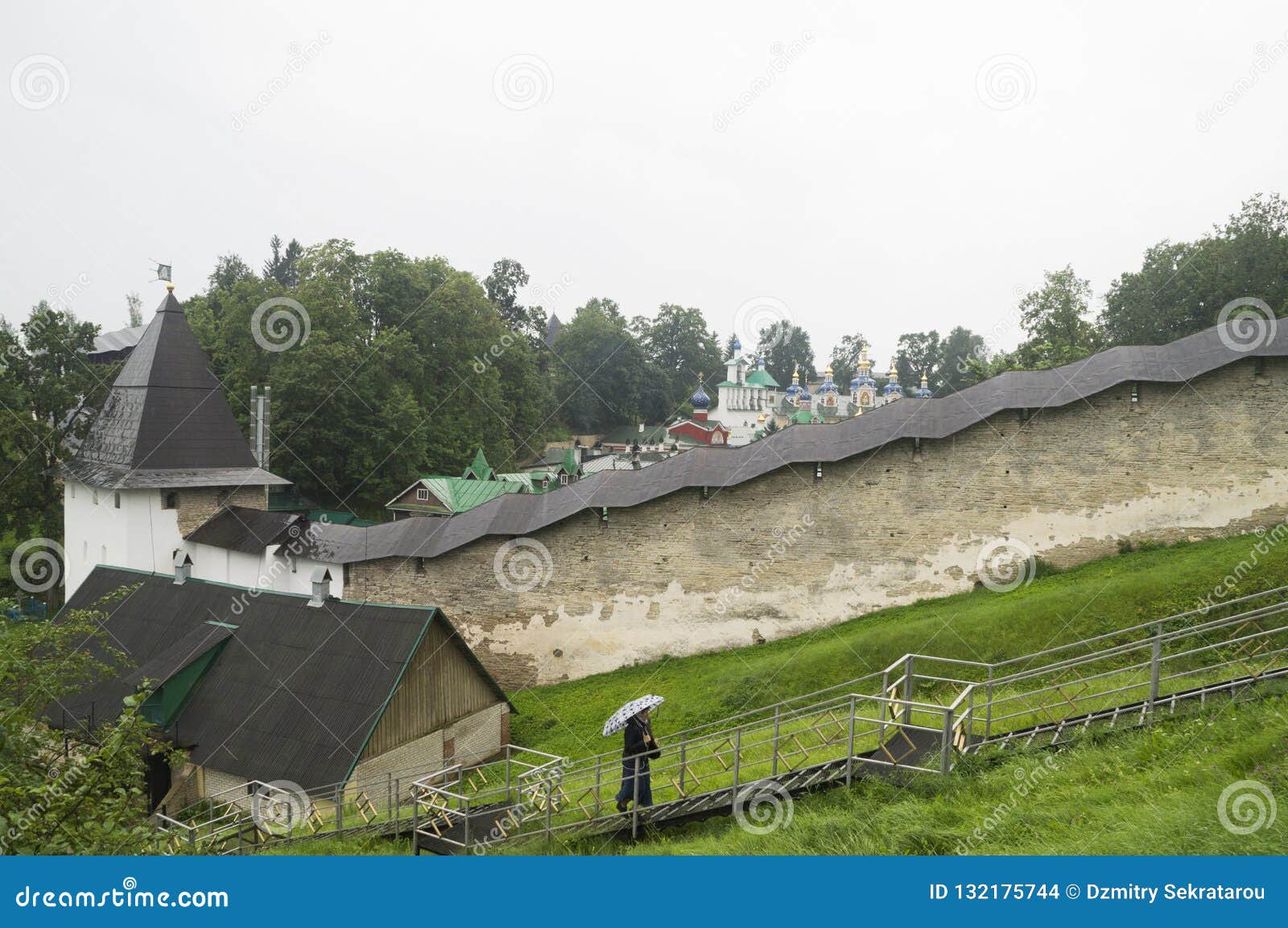 Holy Dormition Pskov-Caves Monastery Editorial Stock Image - Image of ...