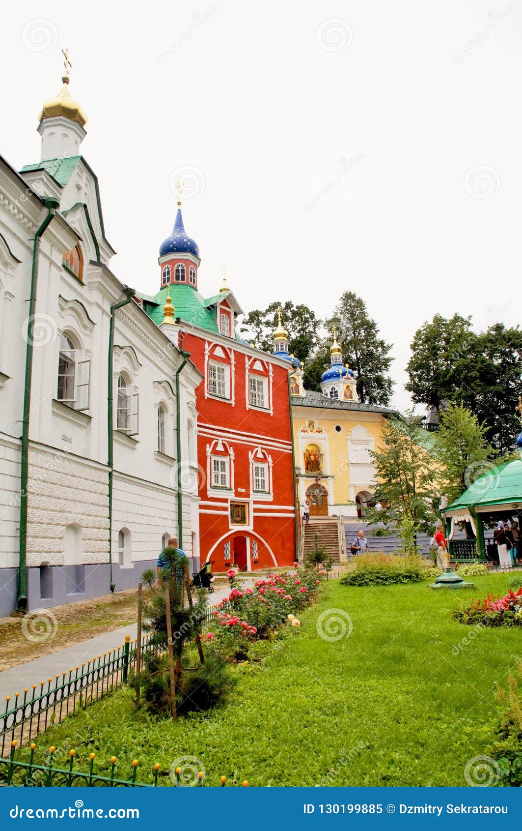 Holy Dormition Pskov-Caves Monastery Editorial Image - Image of cave ...