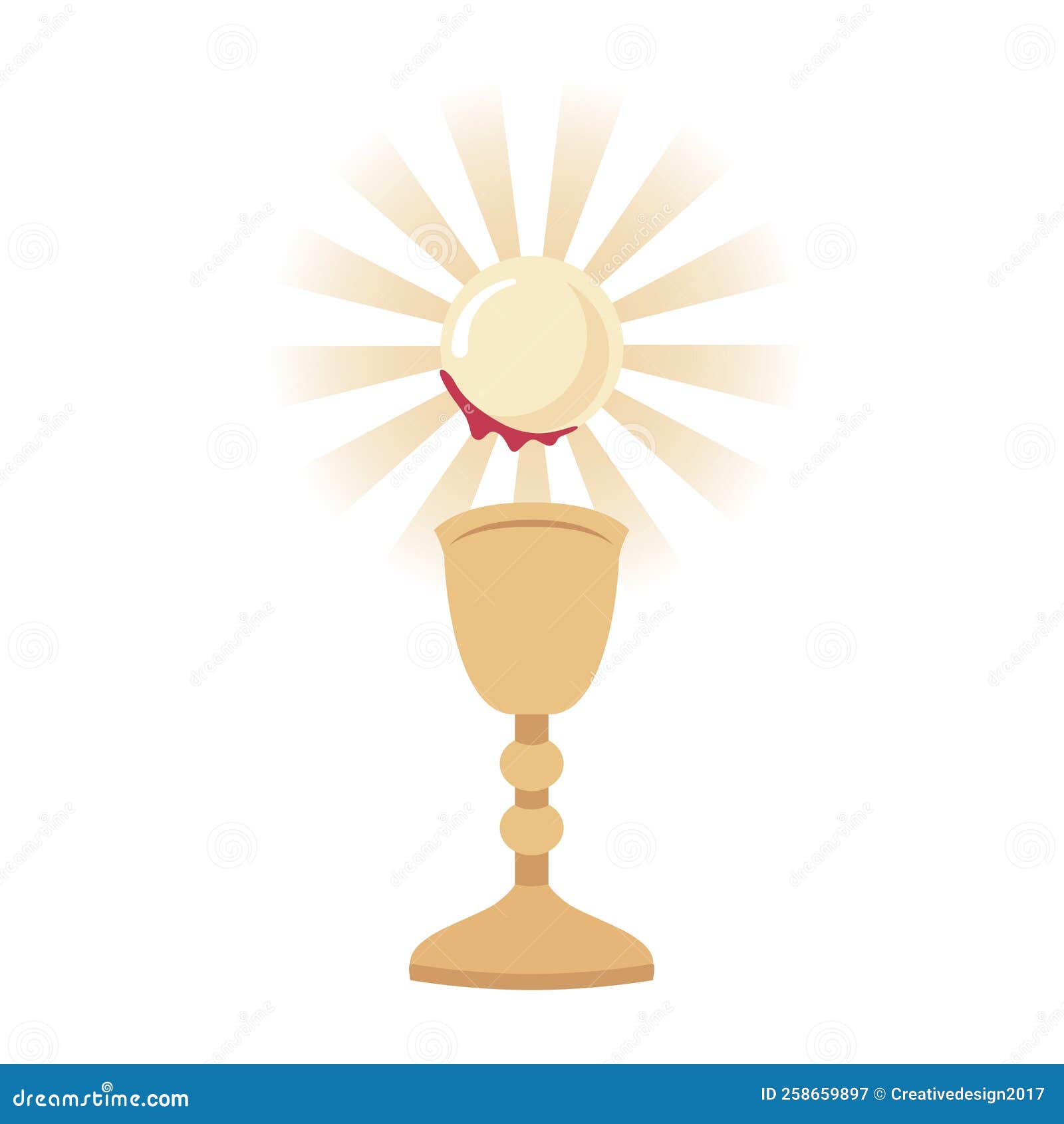 Holy eucharist vector stock vector. Illustration of card - 258659897