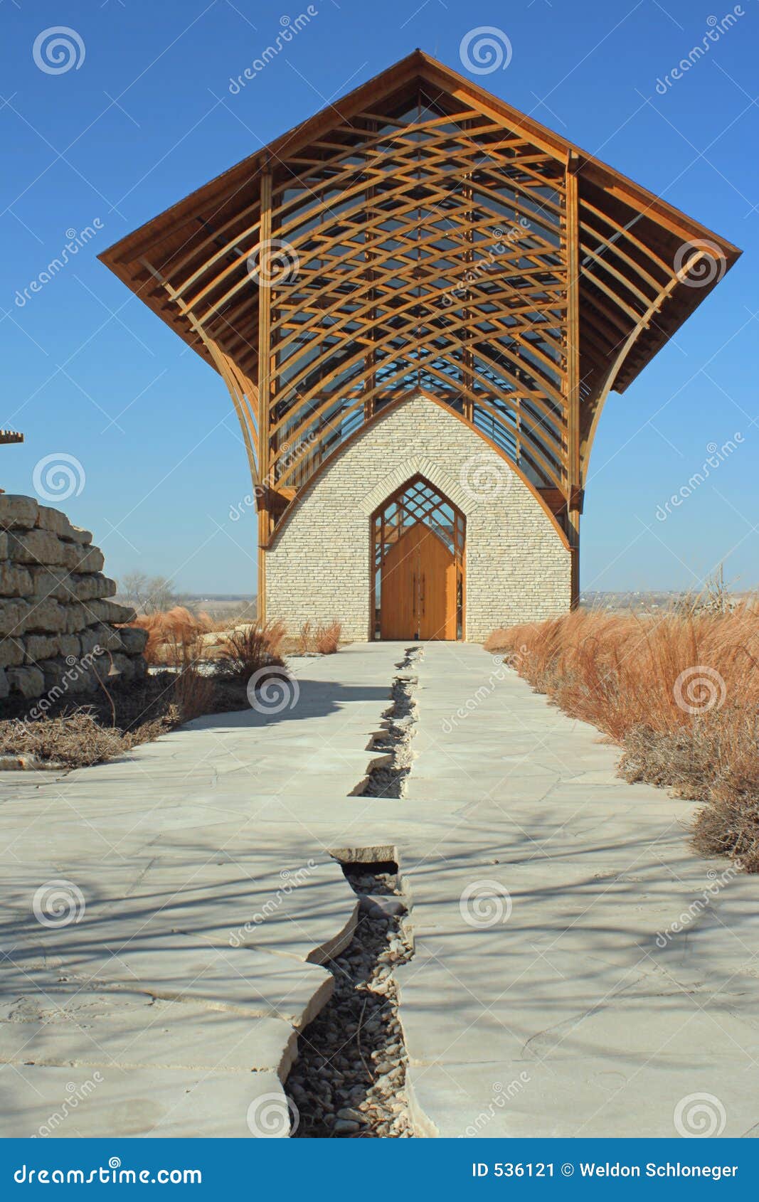 Holy Family Shrine, Walkway Stock Image - Image of wood, rafter: 536121