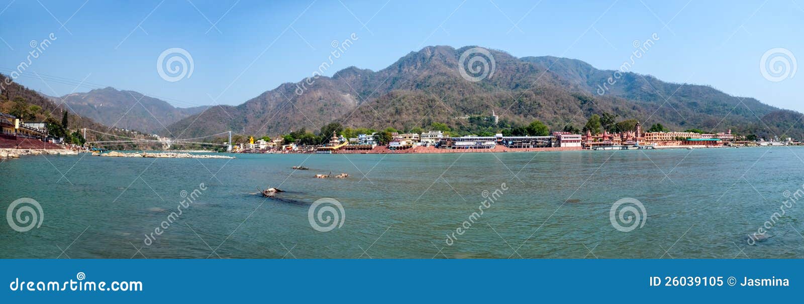 Rishikesh, Ganges river stock image. Image of jhula, nature - 26039105