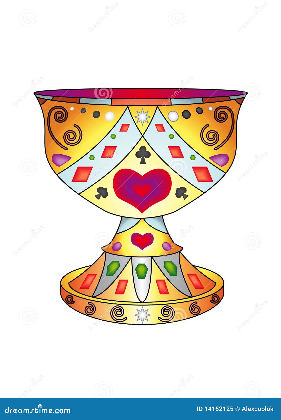 Holy Grail. Medieval Gothic Style Concept Art . Cartoon Vector ...