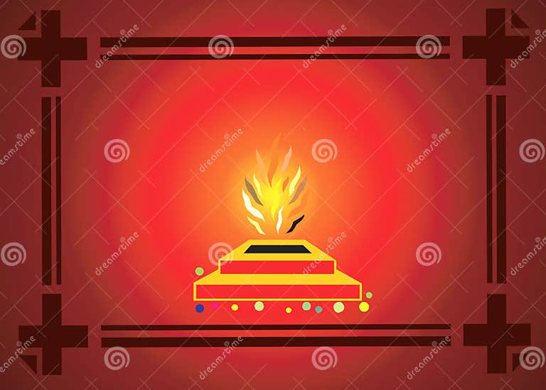 Holy Homam stock vector. Illustration of good, incense - 3494034