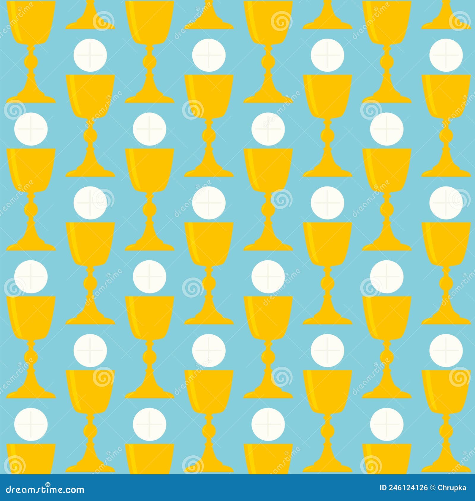 Holy Host, Communion and Chalice Background Stock Vector - Illustration ...