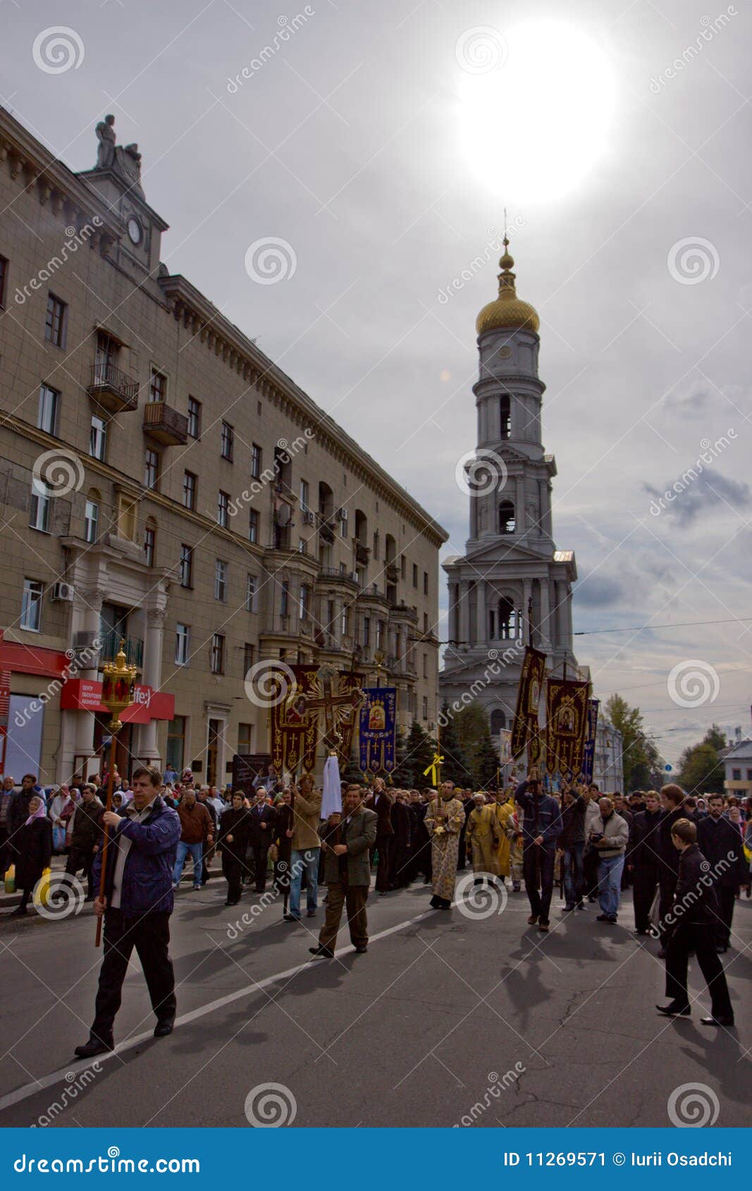 Holy Icon Carrying Procession Editorial Photo - Image of cross, autumn ...