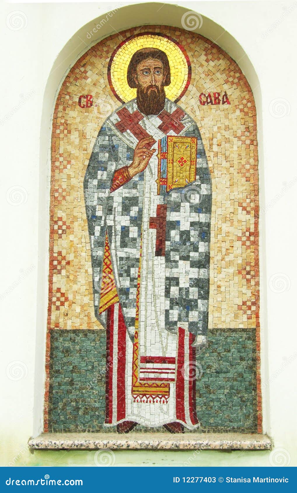 Holy icon os St. Sava stock image. Image of light, concept - 12277403