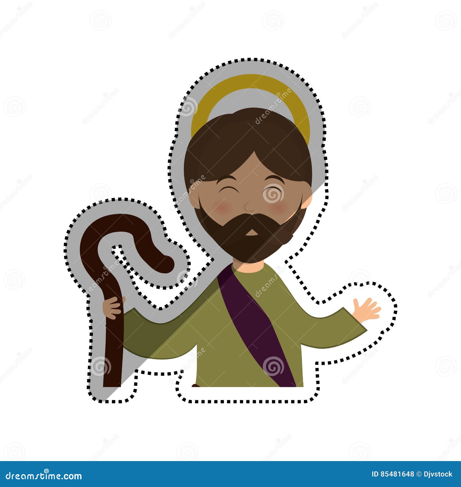 Holy joseph cartoon stock illustration. Illustration of love - 85481648